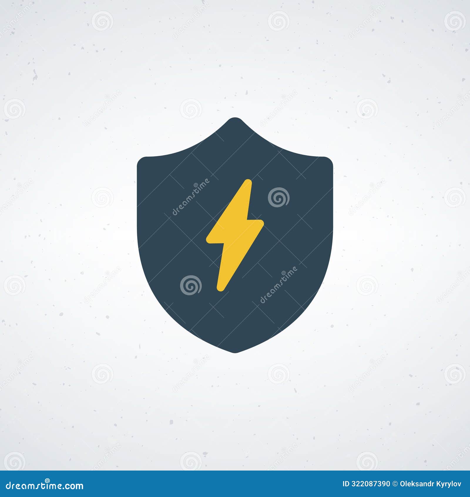 Creative Electric Shield With Lightning Icon. Modern Vector Symbol Of ...
