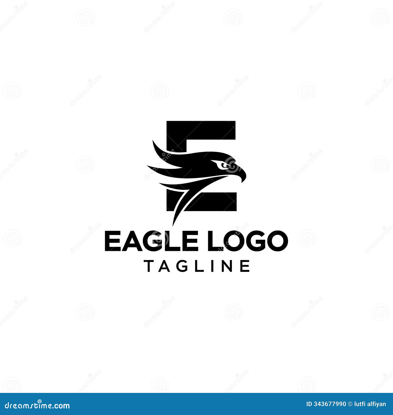 Creative and Elegant of Letter E Eagle LOGO DESIGN Stock Illustration - Illustration of suitable ...