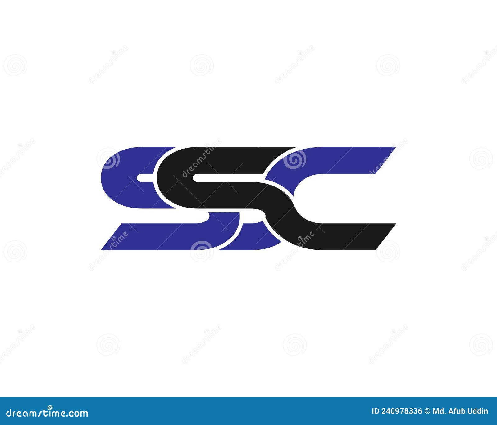 Creative Elegant Monogram SSC Logo Design Icon Premium Stock Vector ...