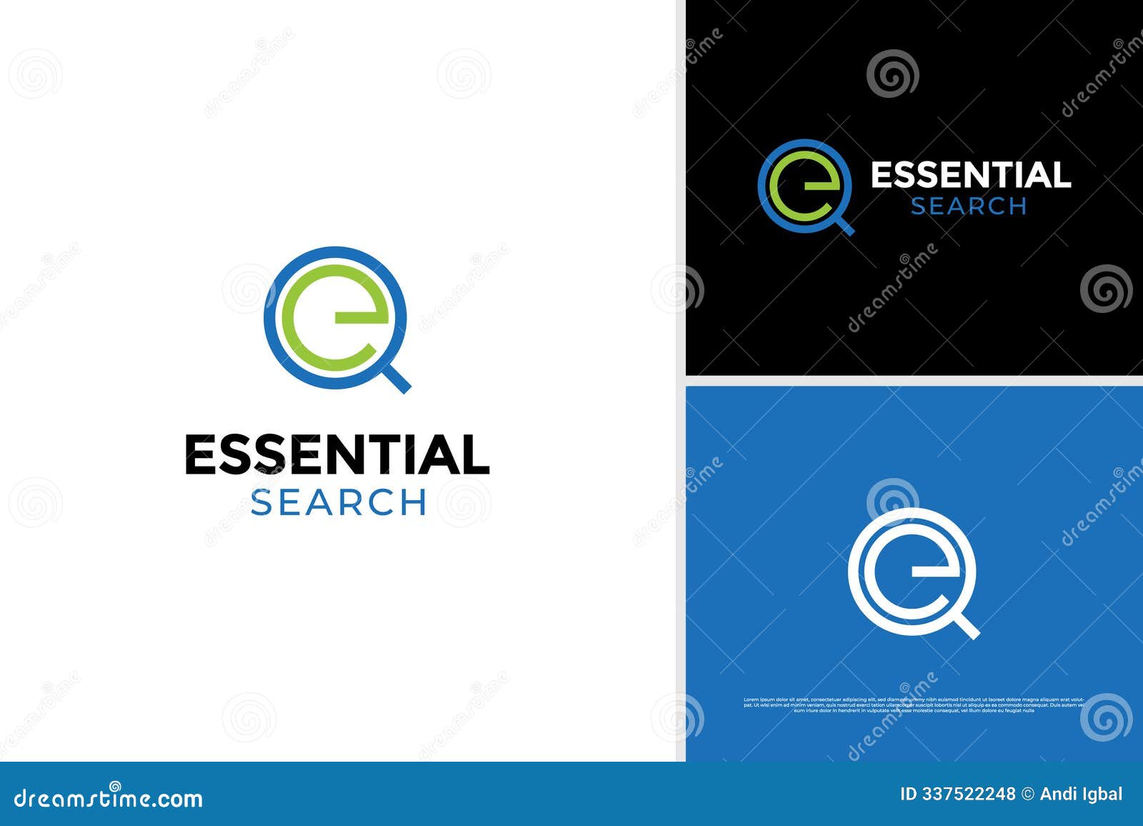 Creative Elegant Search Logo Vector Design Stock Vector - Illustration ...