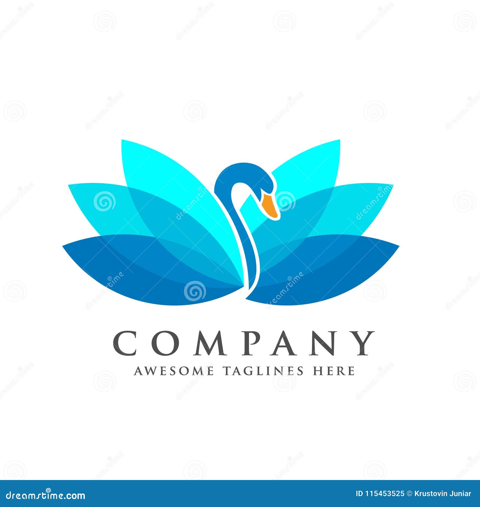 Creative and Elegant Swan Logo Stock Vector - Illustration of creative ...