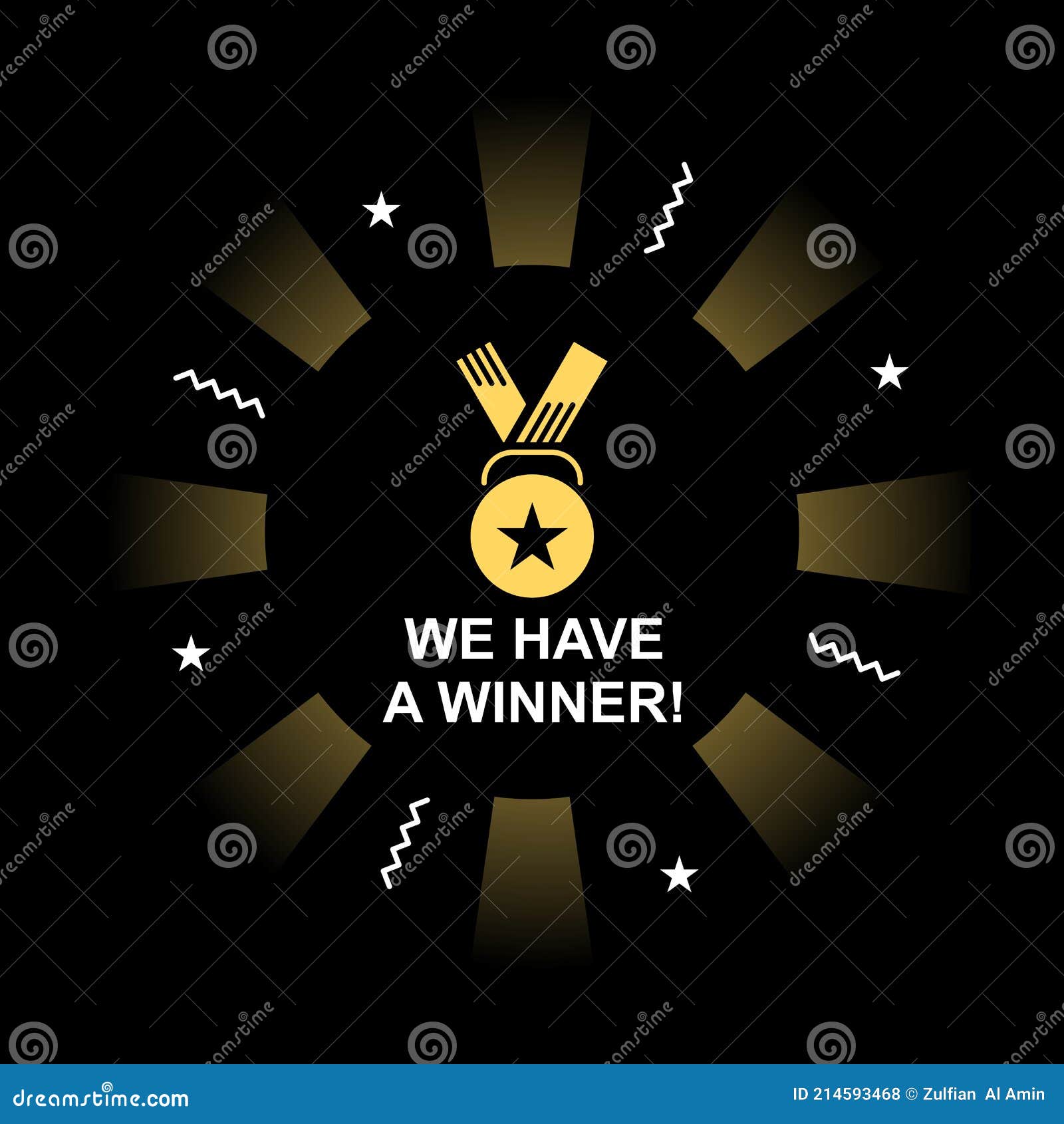 Creative and Elegant Winner Symbol. Stock Vector - Illustration of draw ...