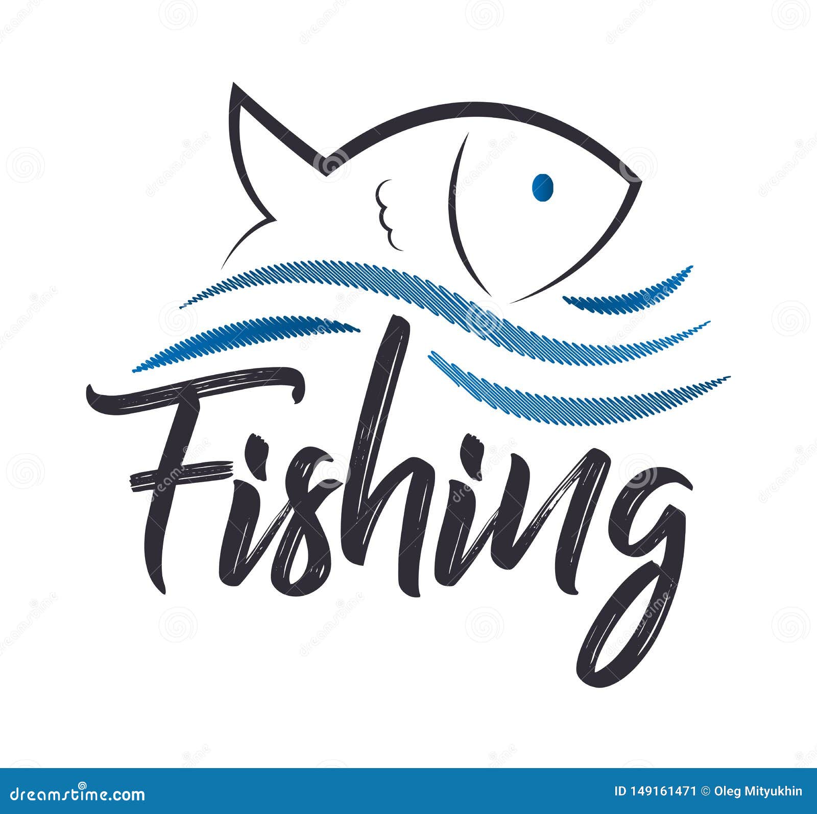 Unique Fishing Related Logo. Creative Element for Fishing Combination ...