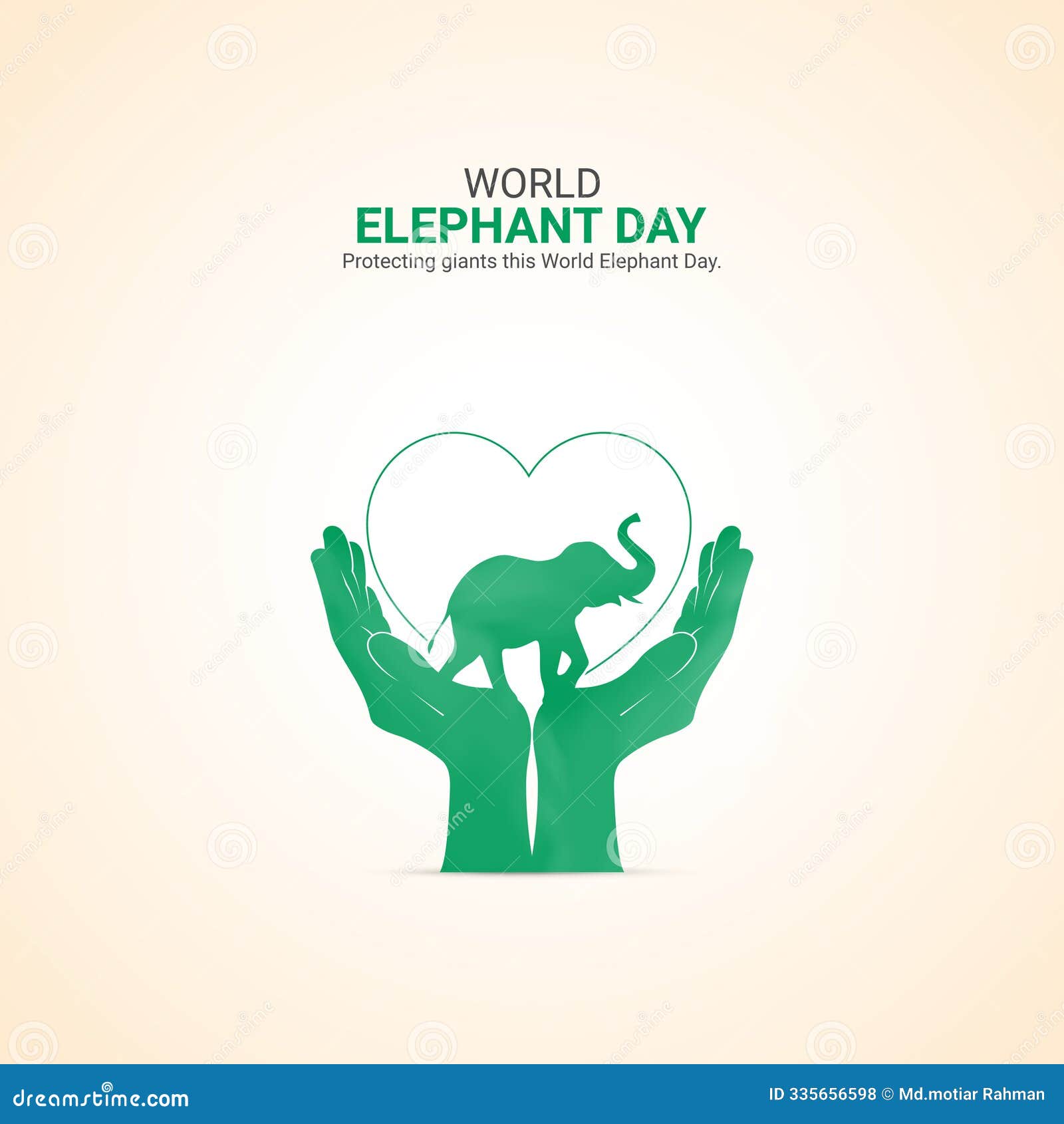 Creative Elephant Day Ads Design. Elephant Day, Elephant Vector Design ...