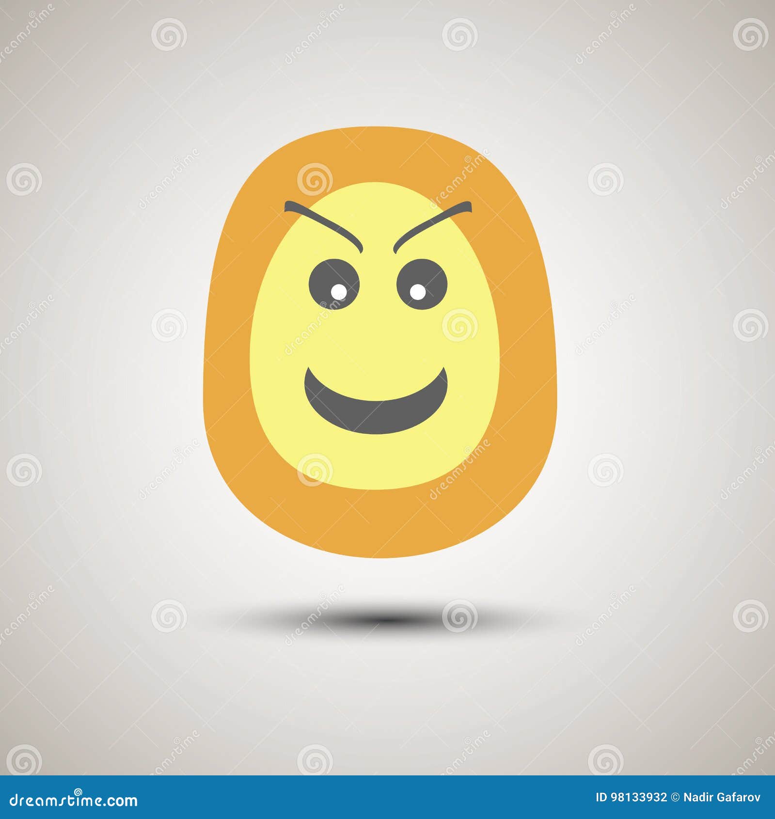 Creative Emoji Smiley Face Smiling, Sarcastic and Cool. Stock Vector ...