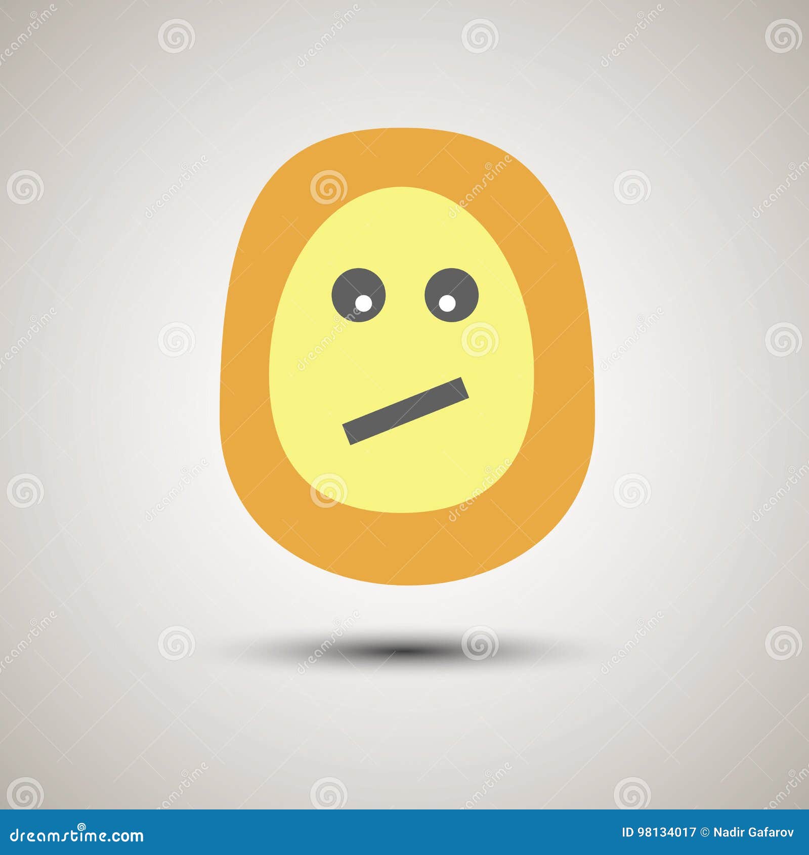 Unsure Emoticon Line Icon Vector Illustration | CartoonDealer.com ...