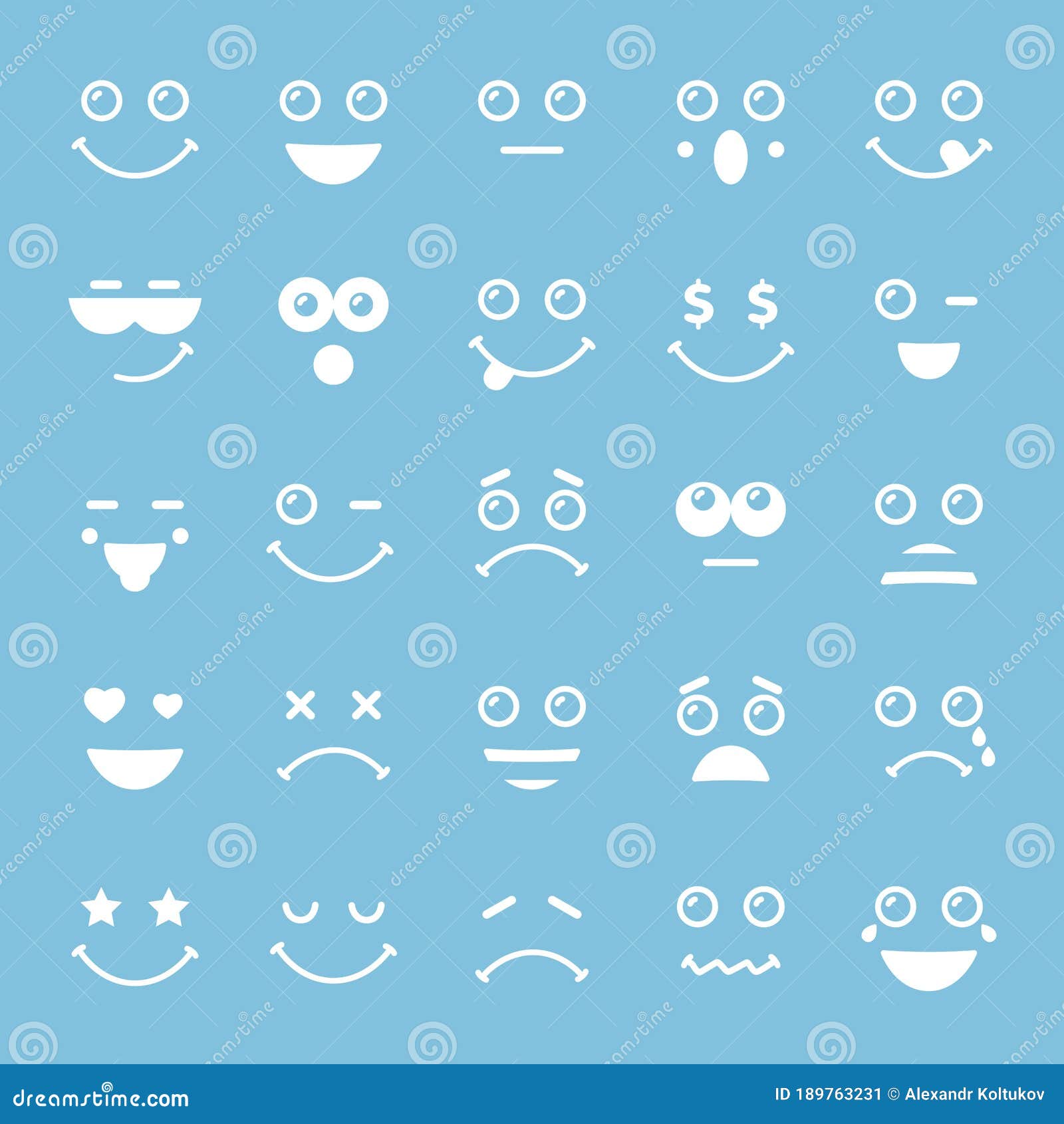 Creative emoticon set. stock vector. Illustration of congratulate ...