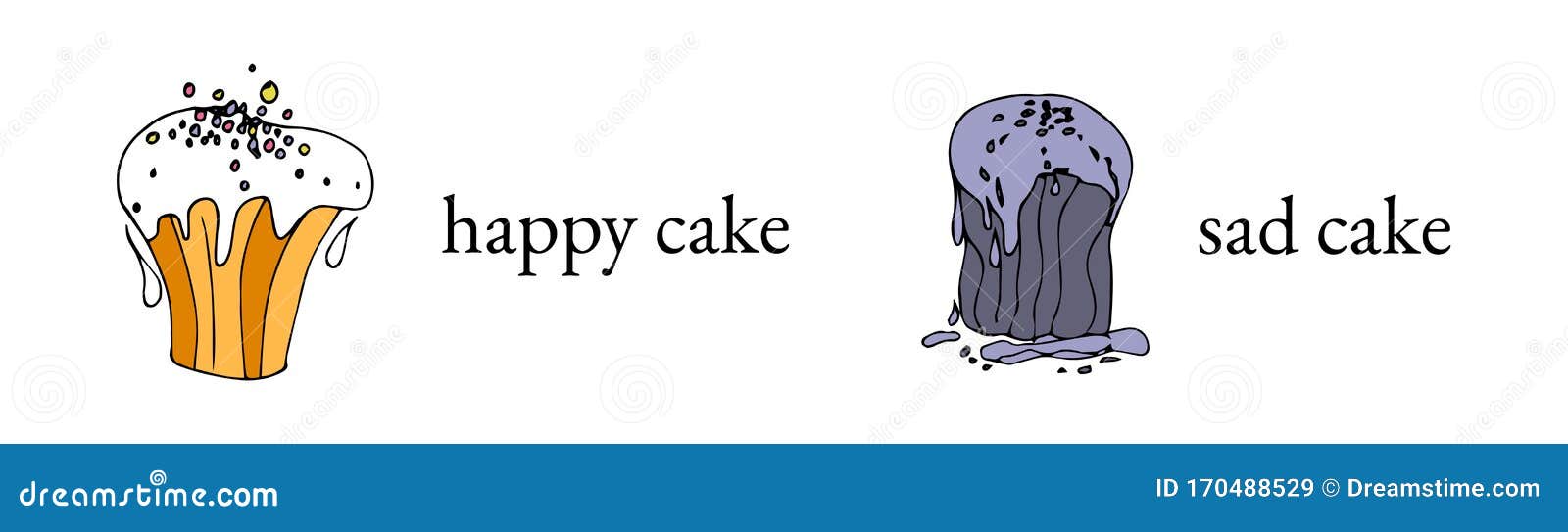 Opposite Sour And Sweet Vector Illustration | CartoonDealer.com #95946106