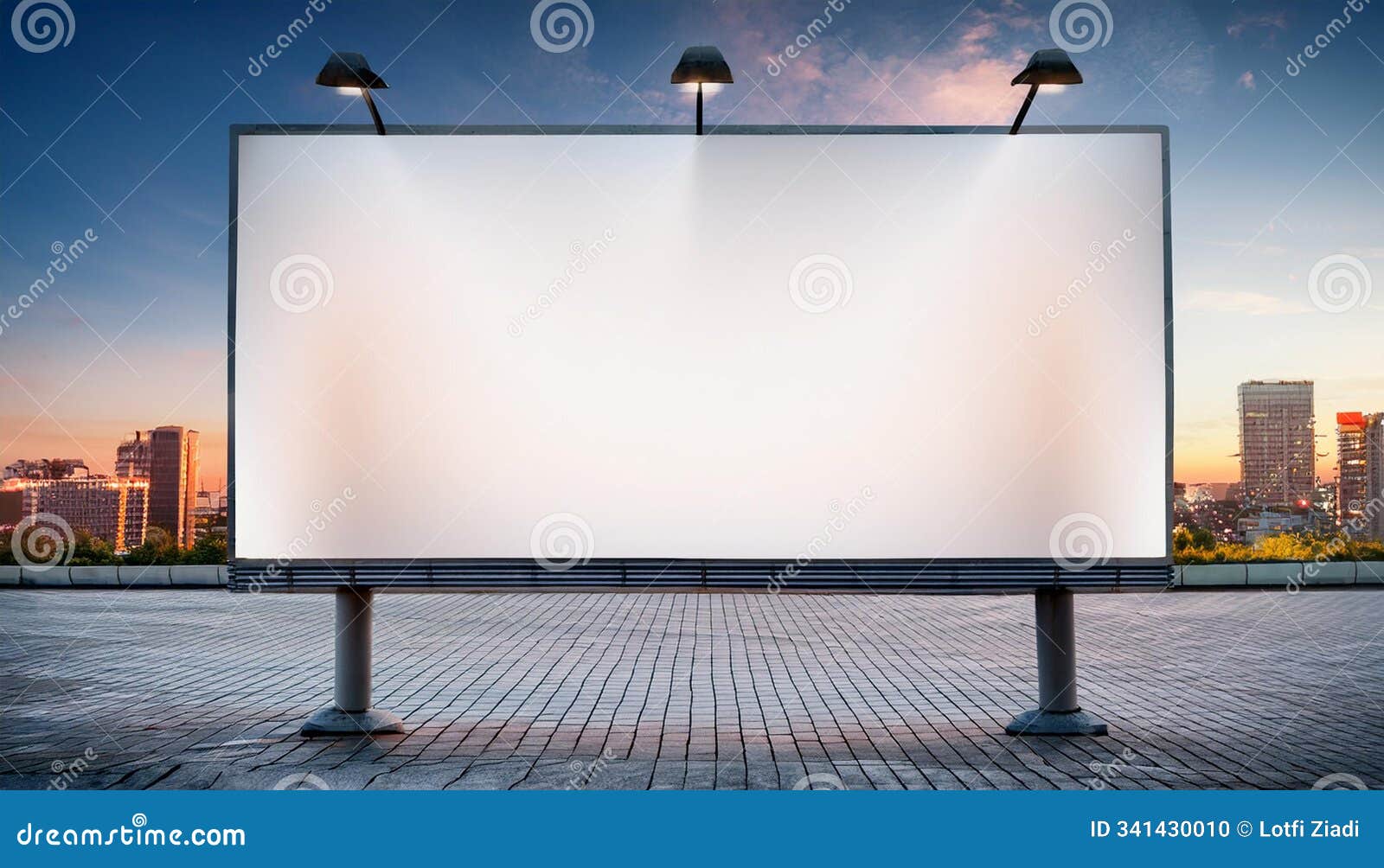 Creative empty billboard stock photo. Image of clean - 341430010