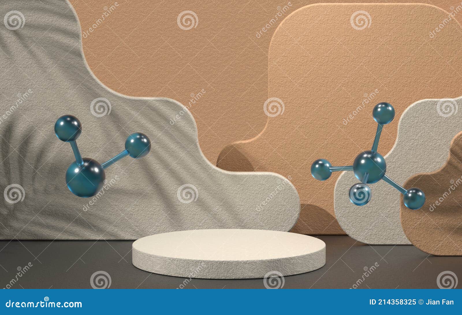 Creative Empty Stage, Product Platform, 3d Rendering Stock Illustration ...