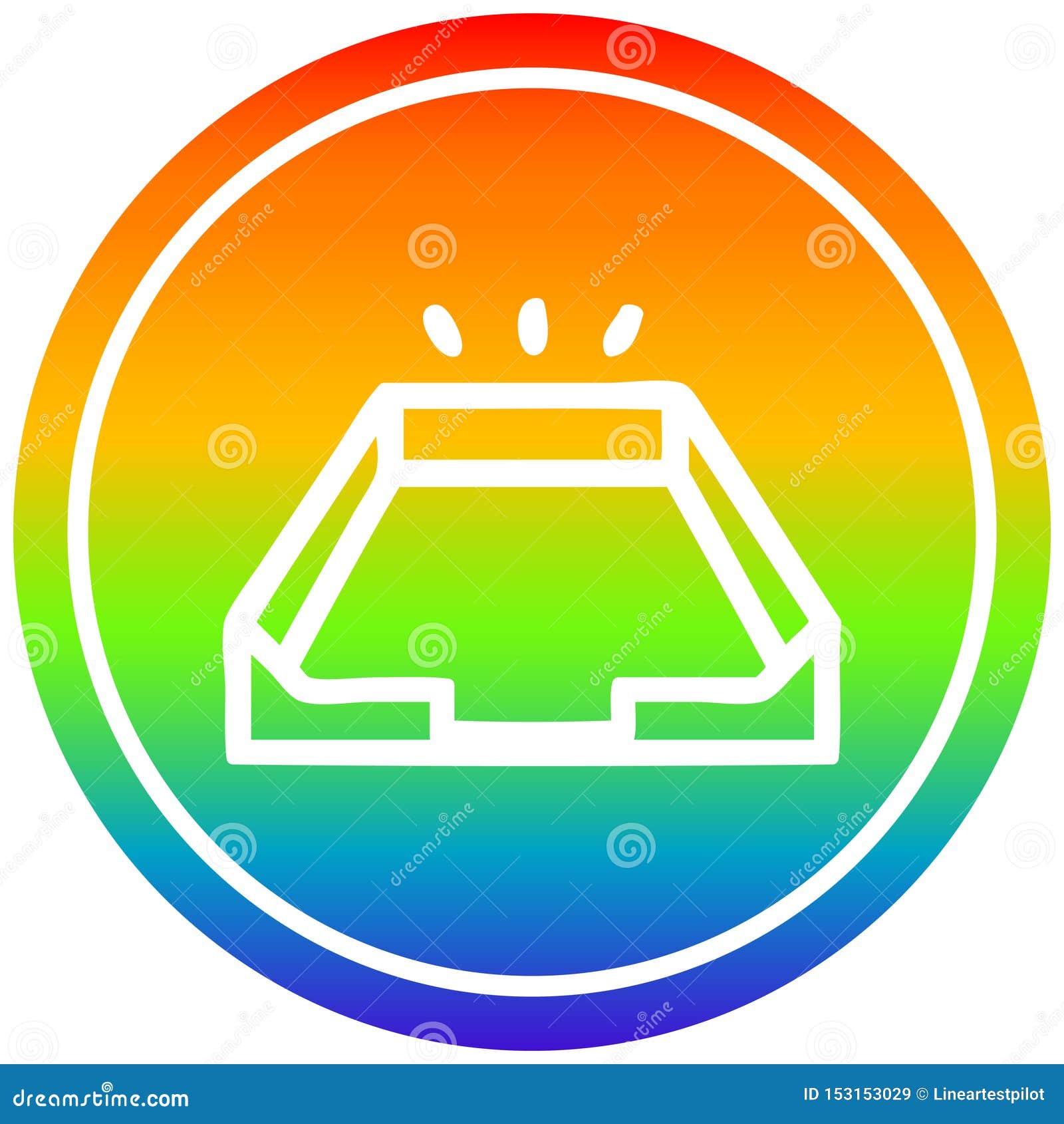 Circular Rainbow Spots Round Frame Border Stock Photography ...