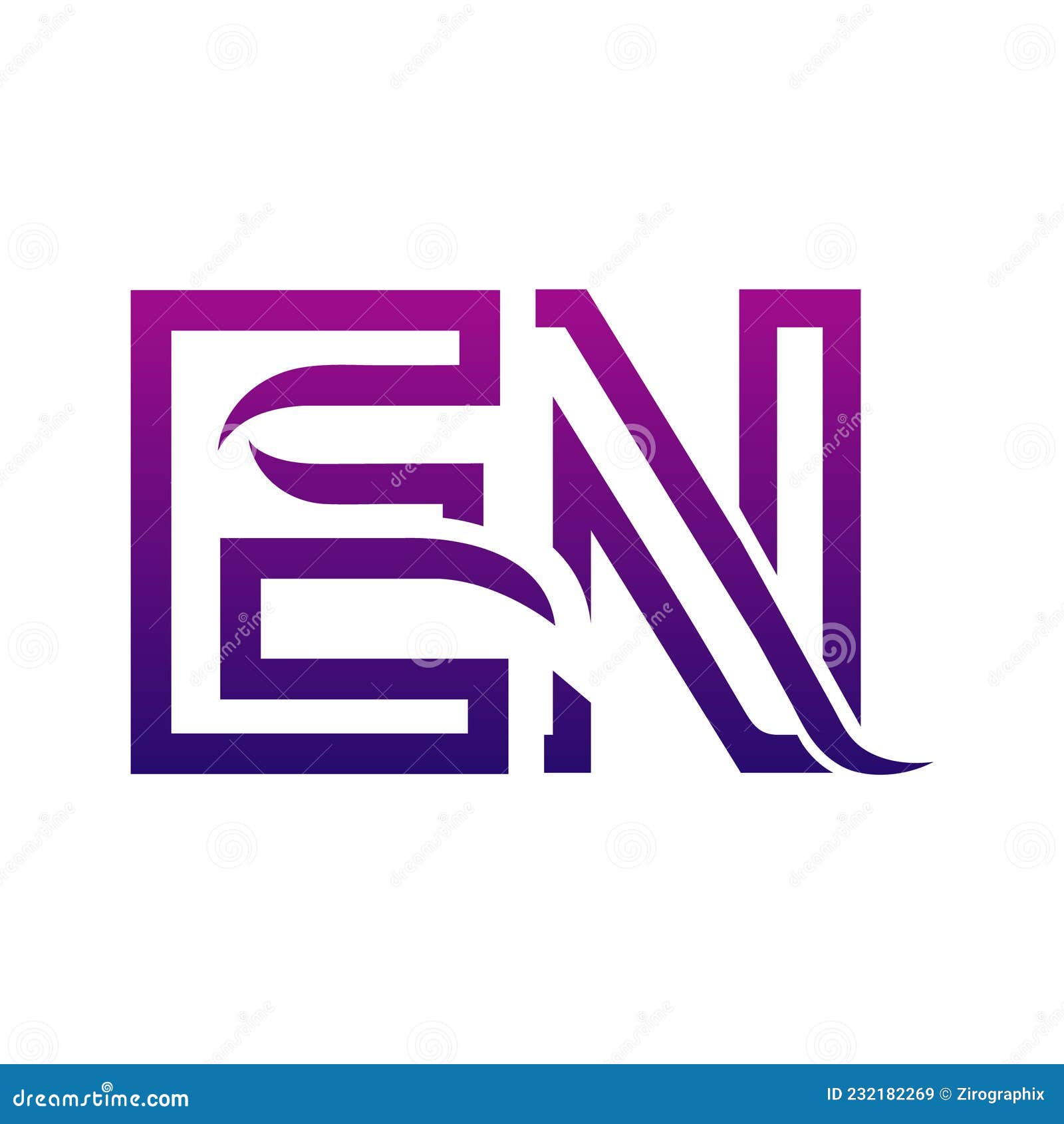 Creative EN Logo Icon Design Stock Vector - Illustration of text ...