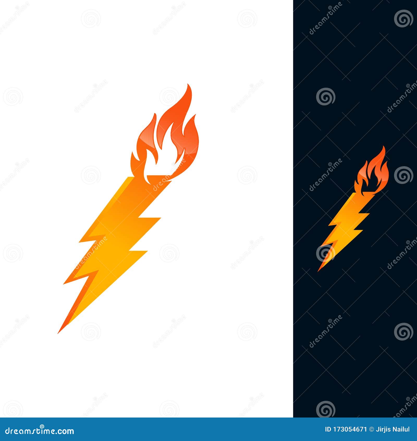 Creative Energy Power Concept Shown in a Shape of Lightning Bolt with ...