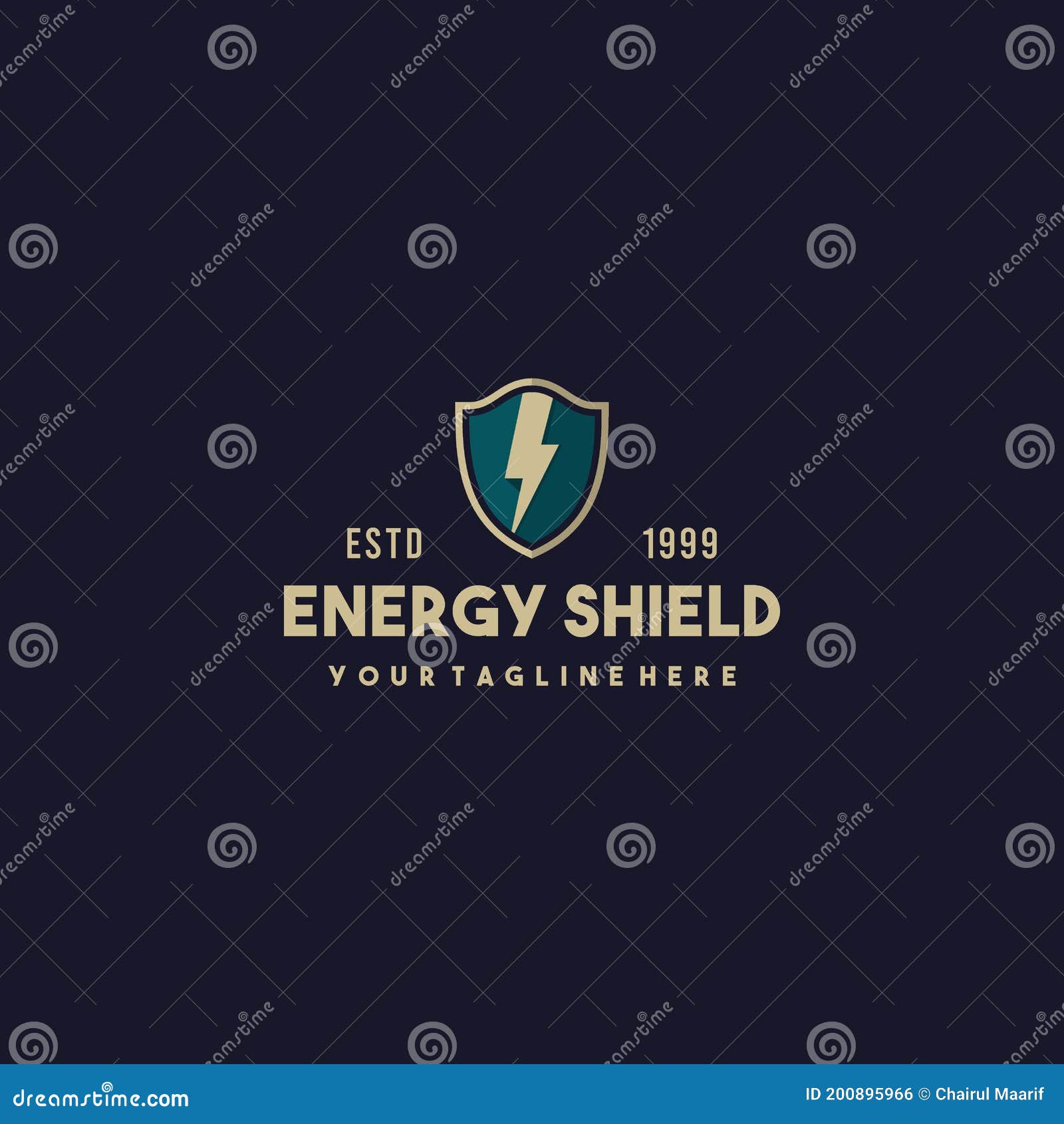 Creative Energy Shield Logo Design Stock Illustration - Illustration of ...