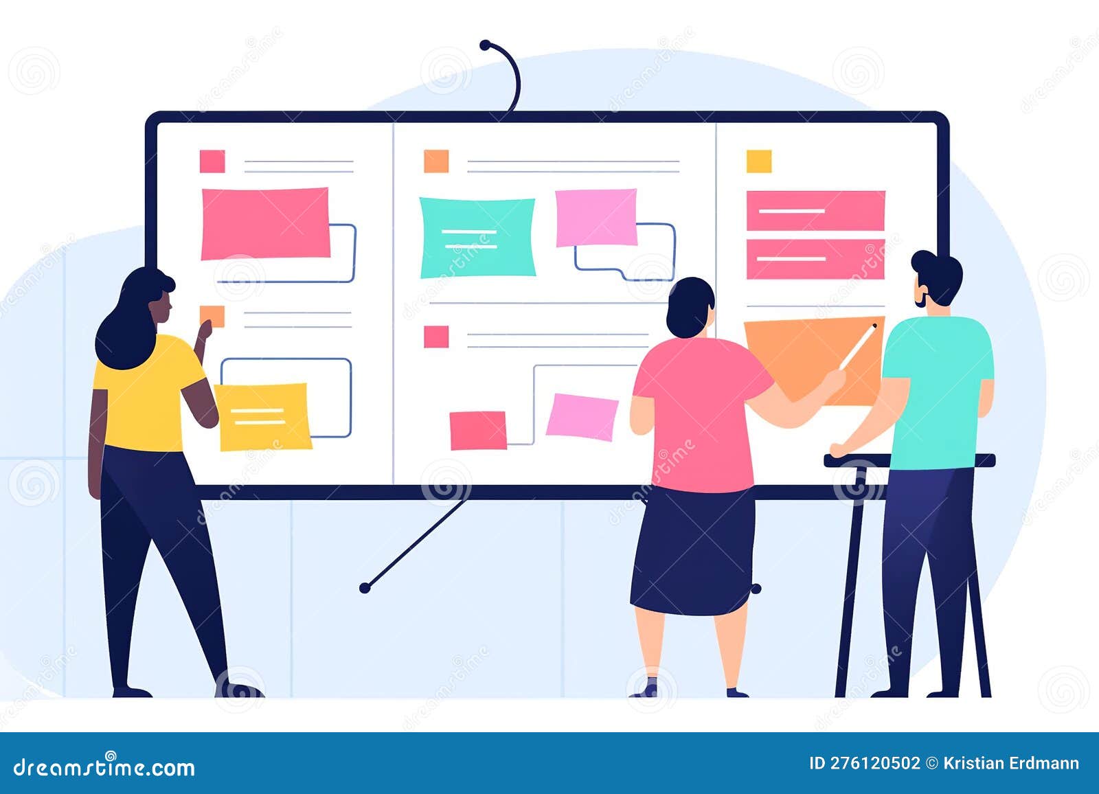 UI Design Team Brainstorming Ideas, Flat Illustration Stock ...