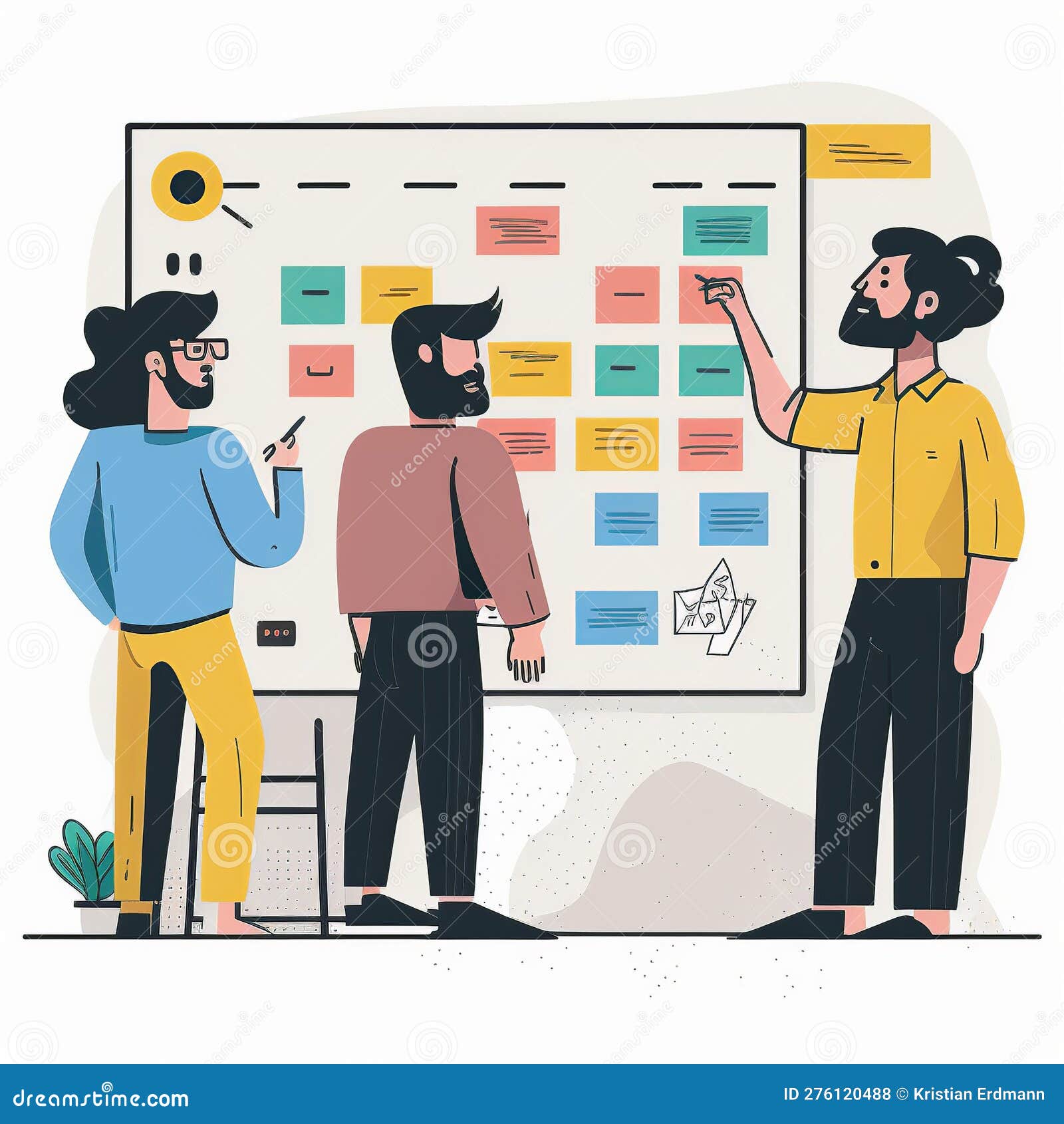UI Design Team Brainstorming Ideas, Flat Illustration Stock ...