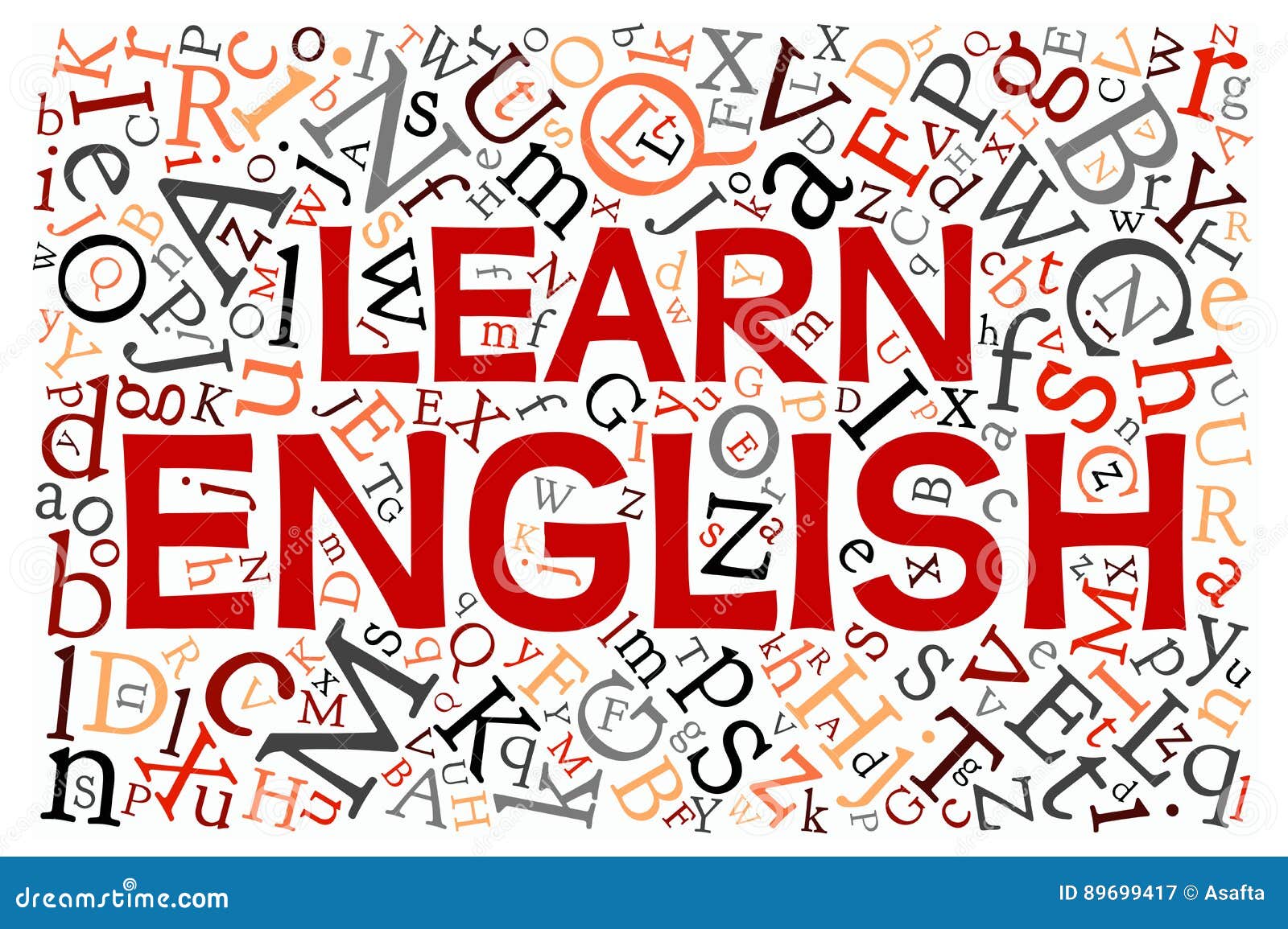 Creative English Alphabet Texture Stock Illustration - Illustration of ...