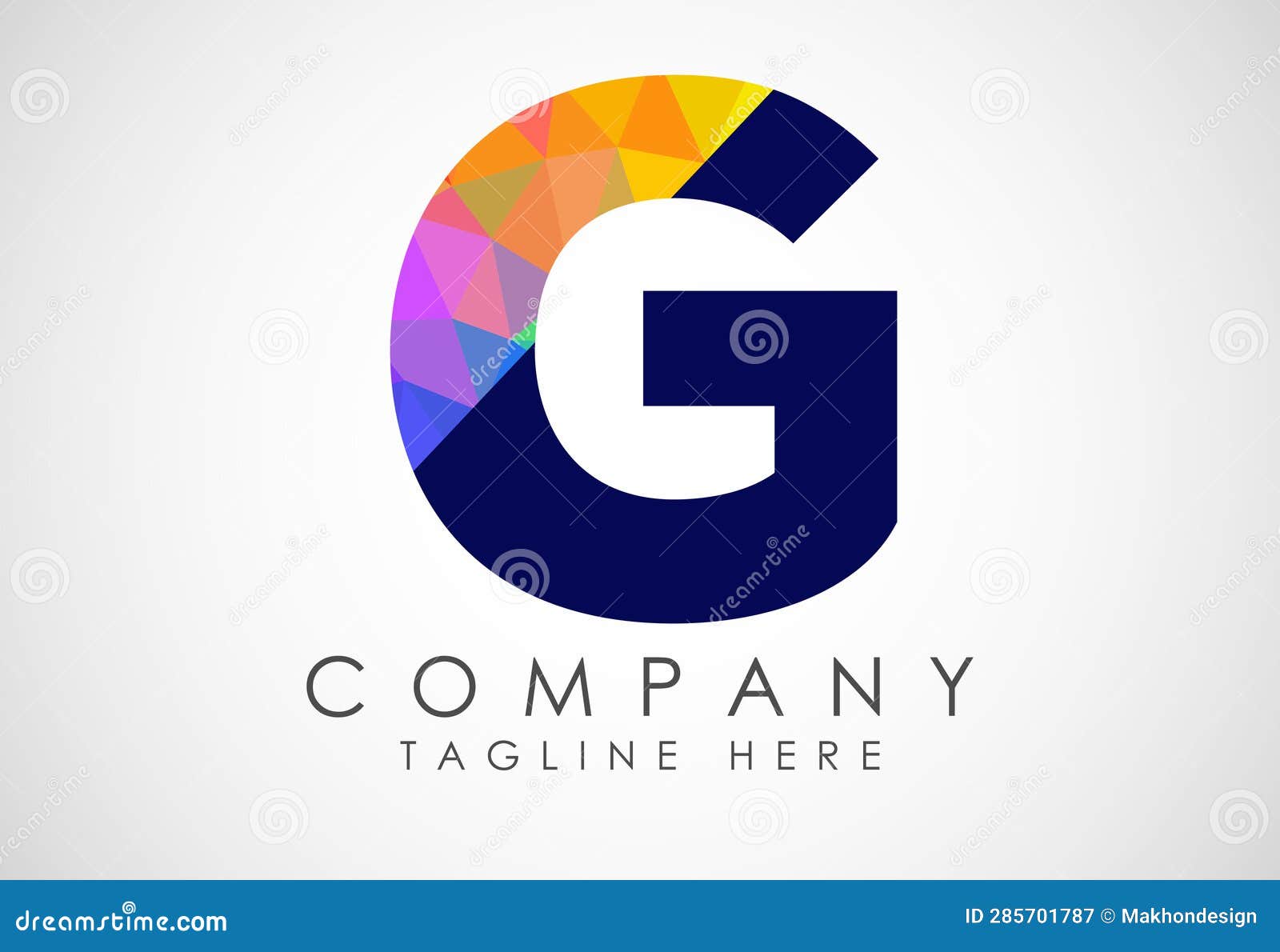 Creative English G Alphabet Low Poly Style Stock Illustration ...