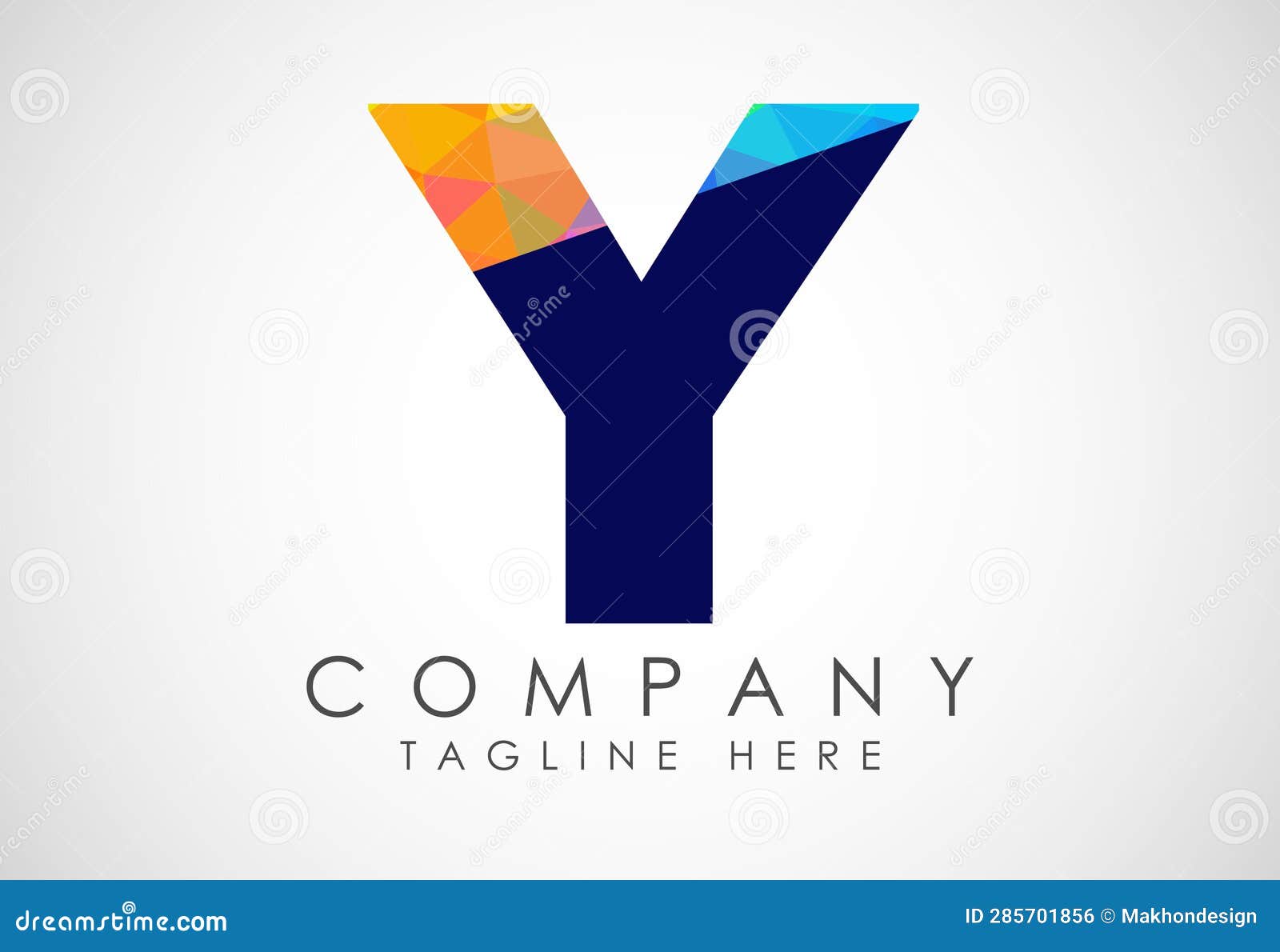 Creative English Y Alphabet Low Poly Style Stock Vector - Illustration ...