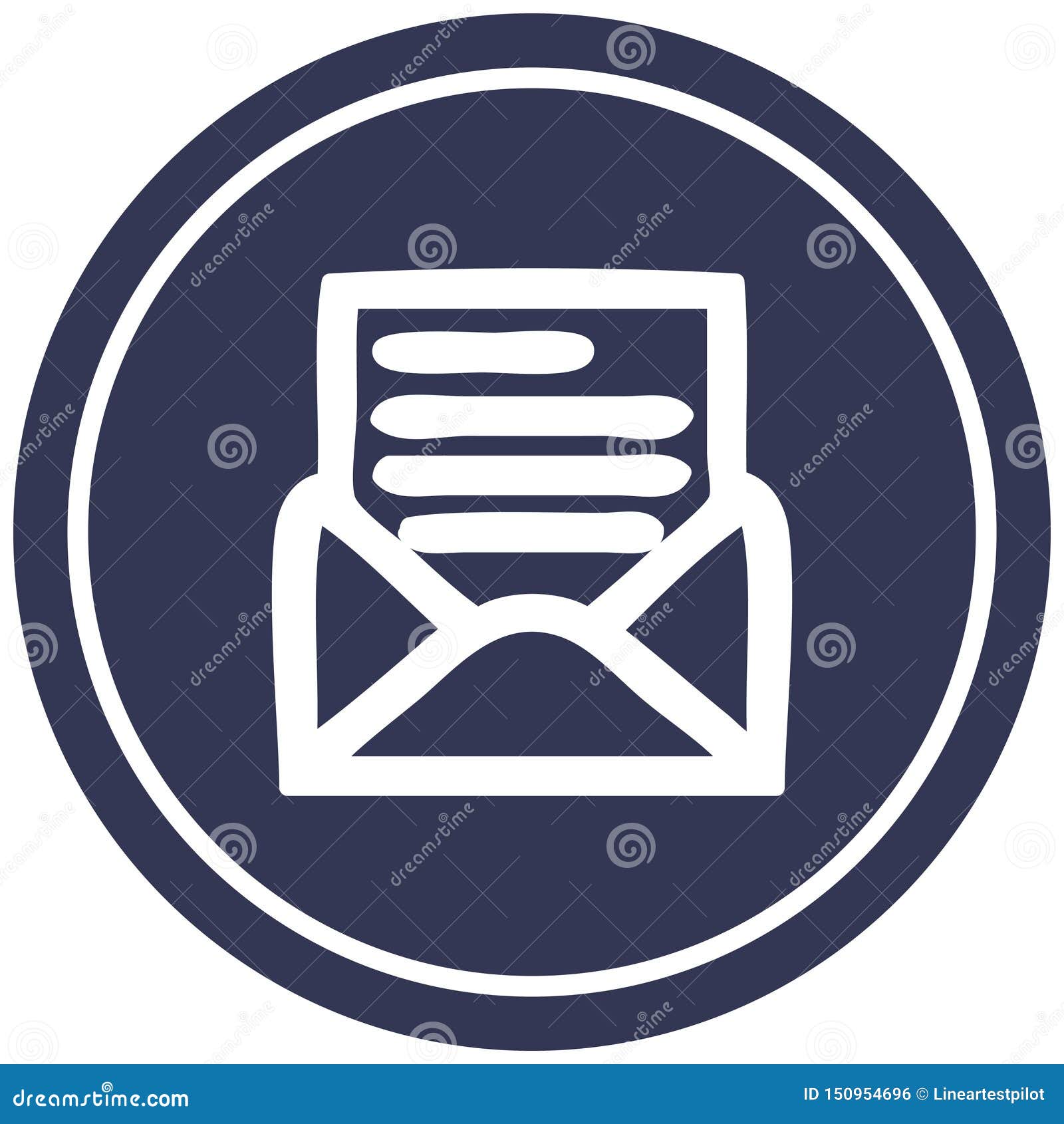 A Creative Envelope Letter Circular Icon Stock Vector - Illustration of ...