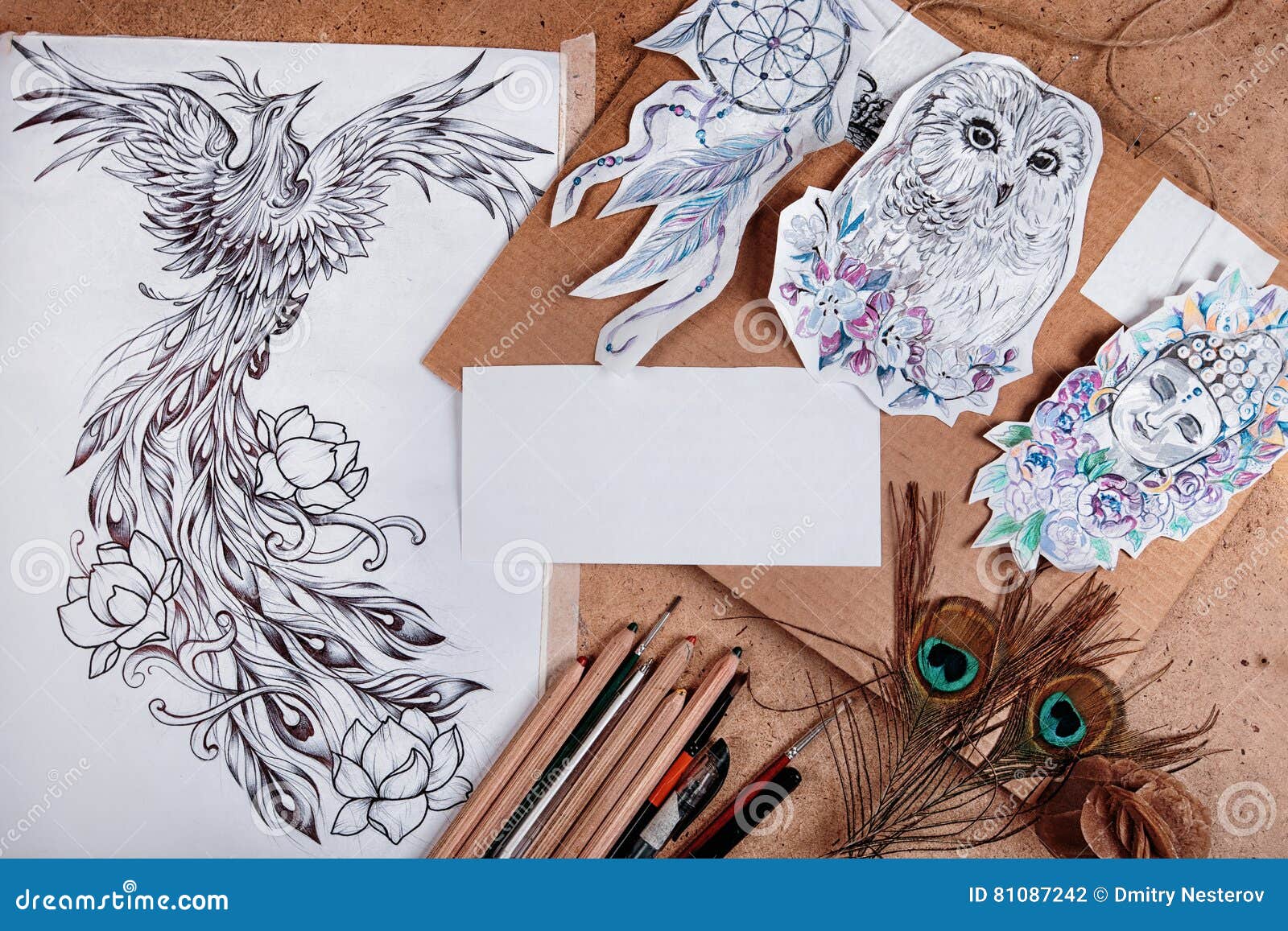 The Creative Environment of the Artist Drawing a Beautiful Picture ...