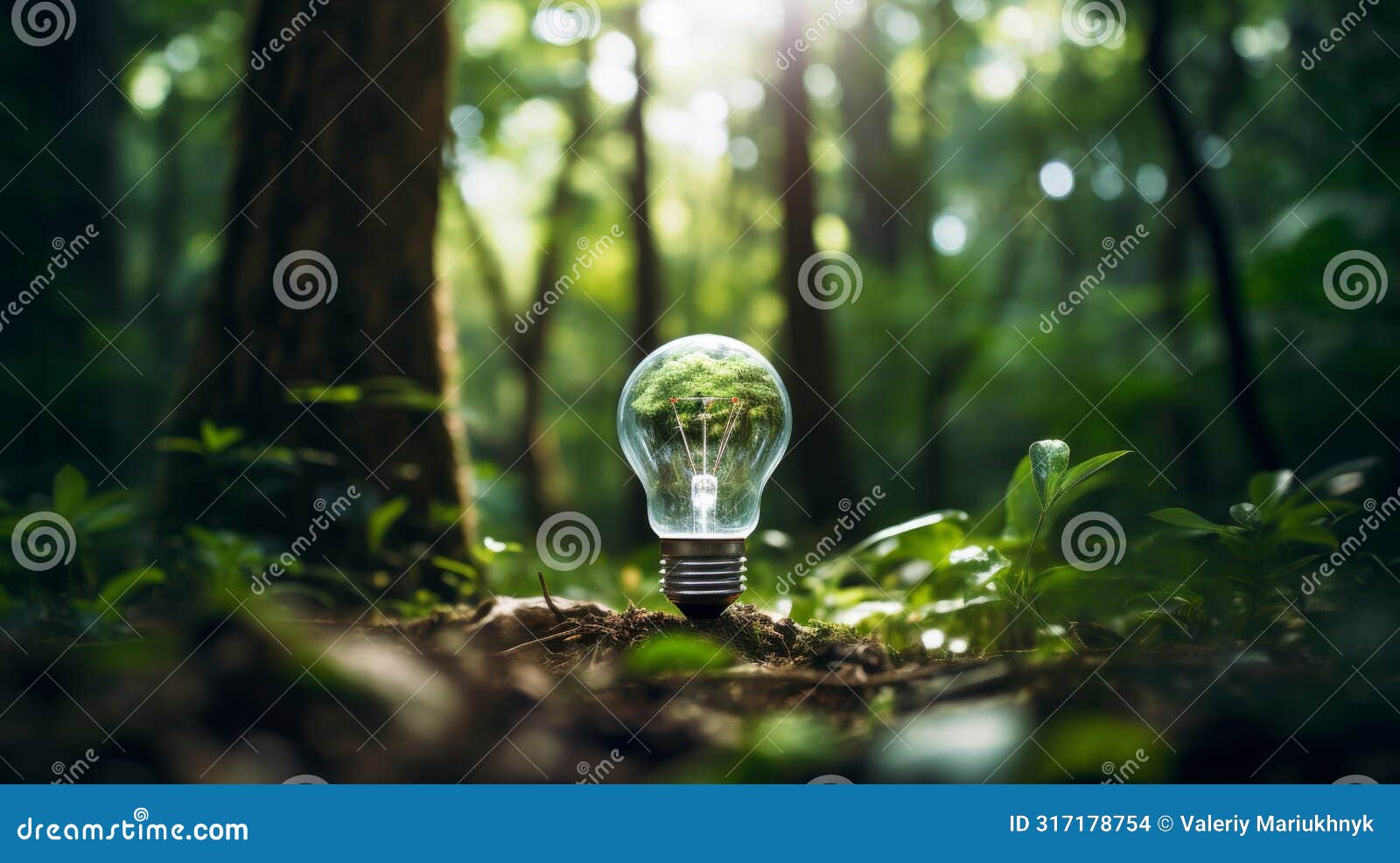Creative Environmental Conservation Symbolism with a Light Bulb Forest ...