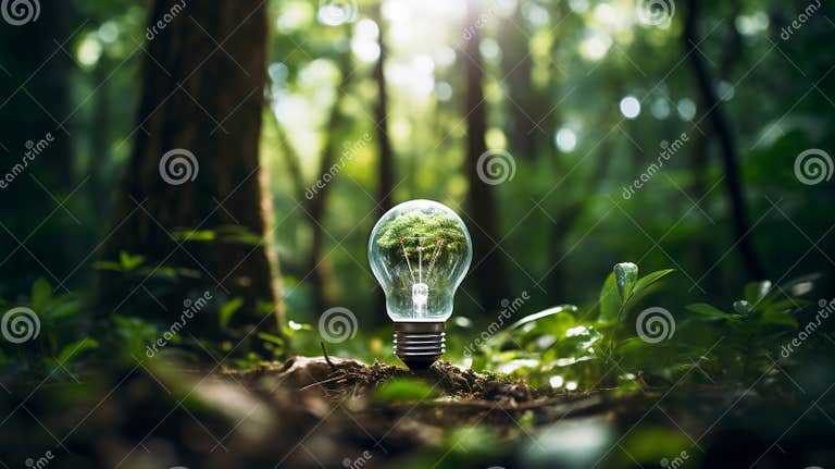 Creative Environmental Conservation Symbolism with a Light Bulb Forest ...
