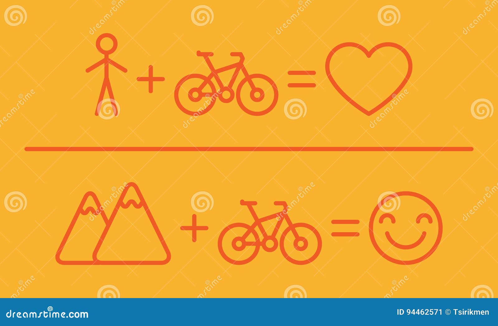 Creative Equation about Bicycles Stock Vector - Illustration of clipart ...