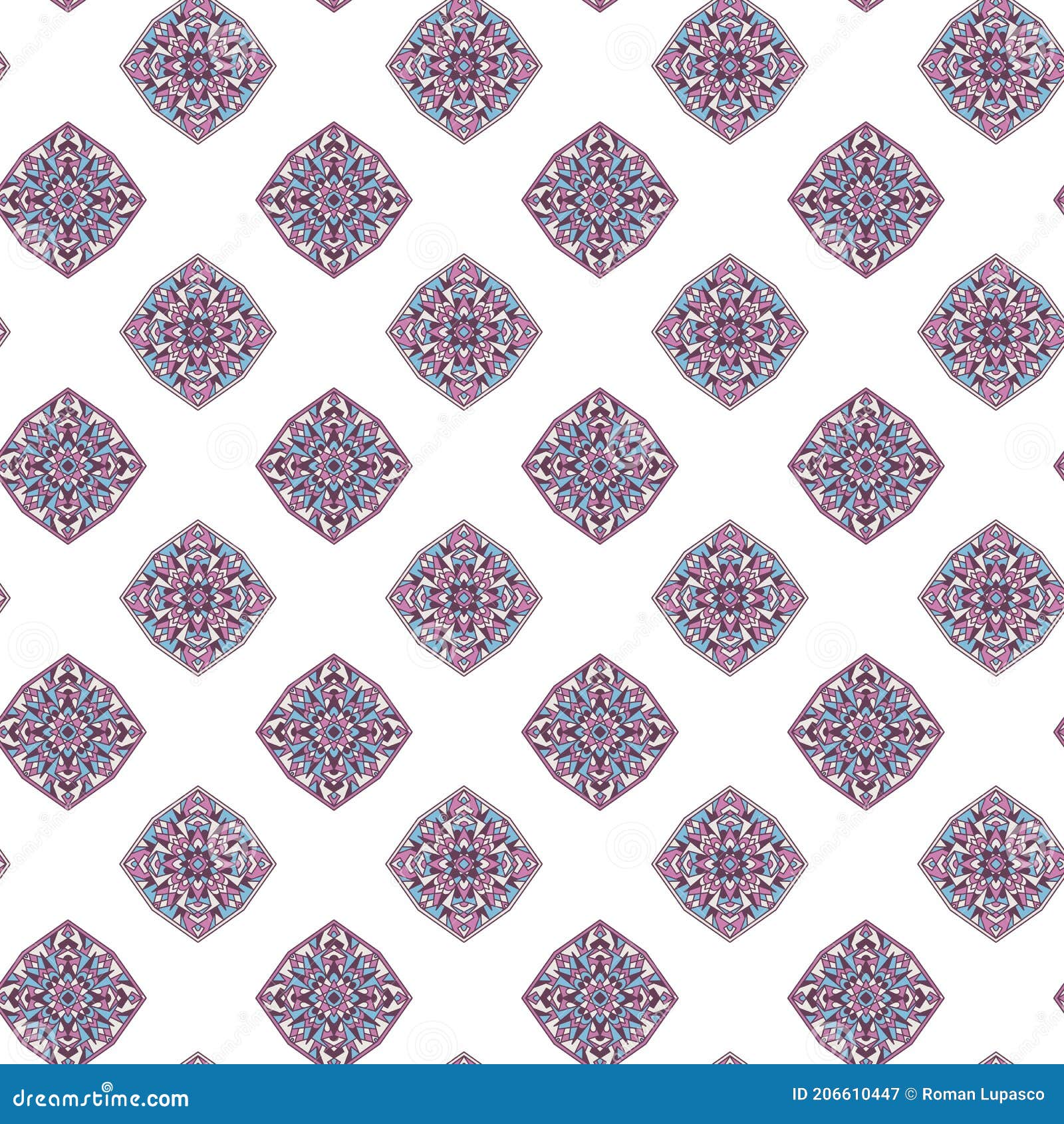Creative Ethnic Style Square Seamless Pattern. Unique Geometric Swatch ...