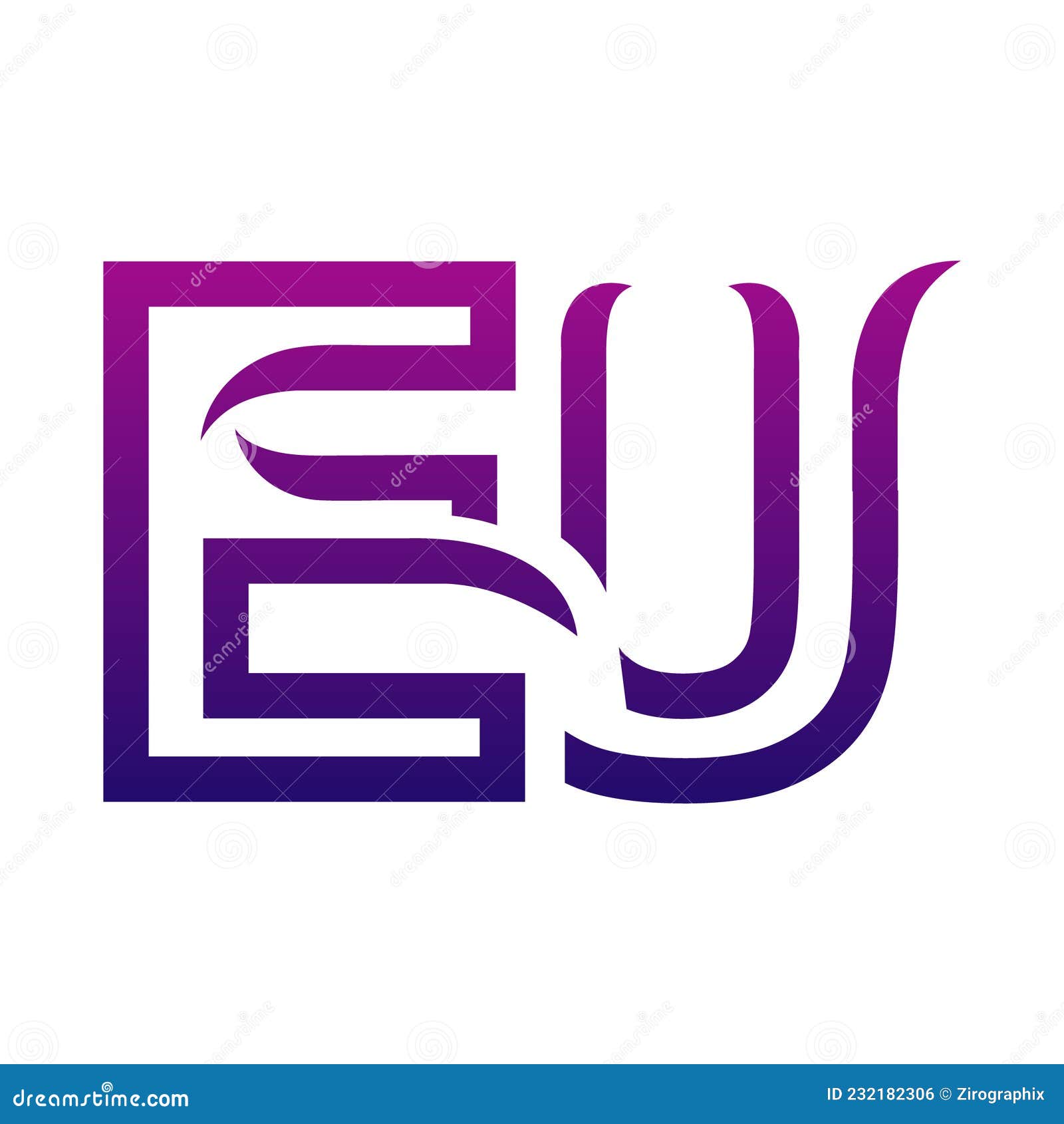 Creative EU Logo Icon Design Stock Vector - Illustration of concept ...