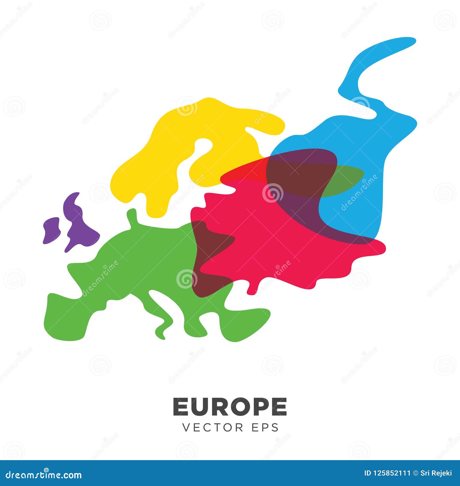 Creative Europe Map Vector, Vector Eps 10 Stock Vector - Illustration ...