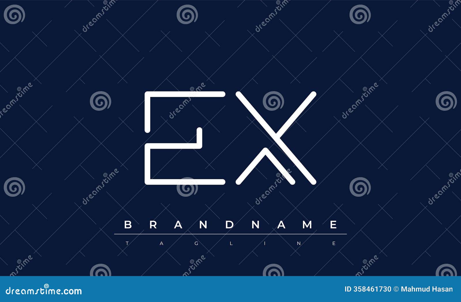 Creative EX Letter Initial Logo Vector Image Stock Vector ...