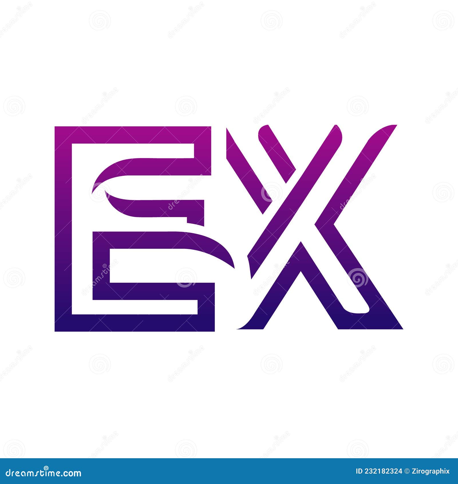 Creative EX Logo Icon Design Stock Vector - Illustration of letter ...