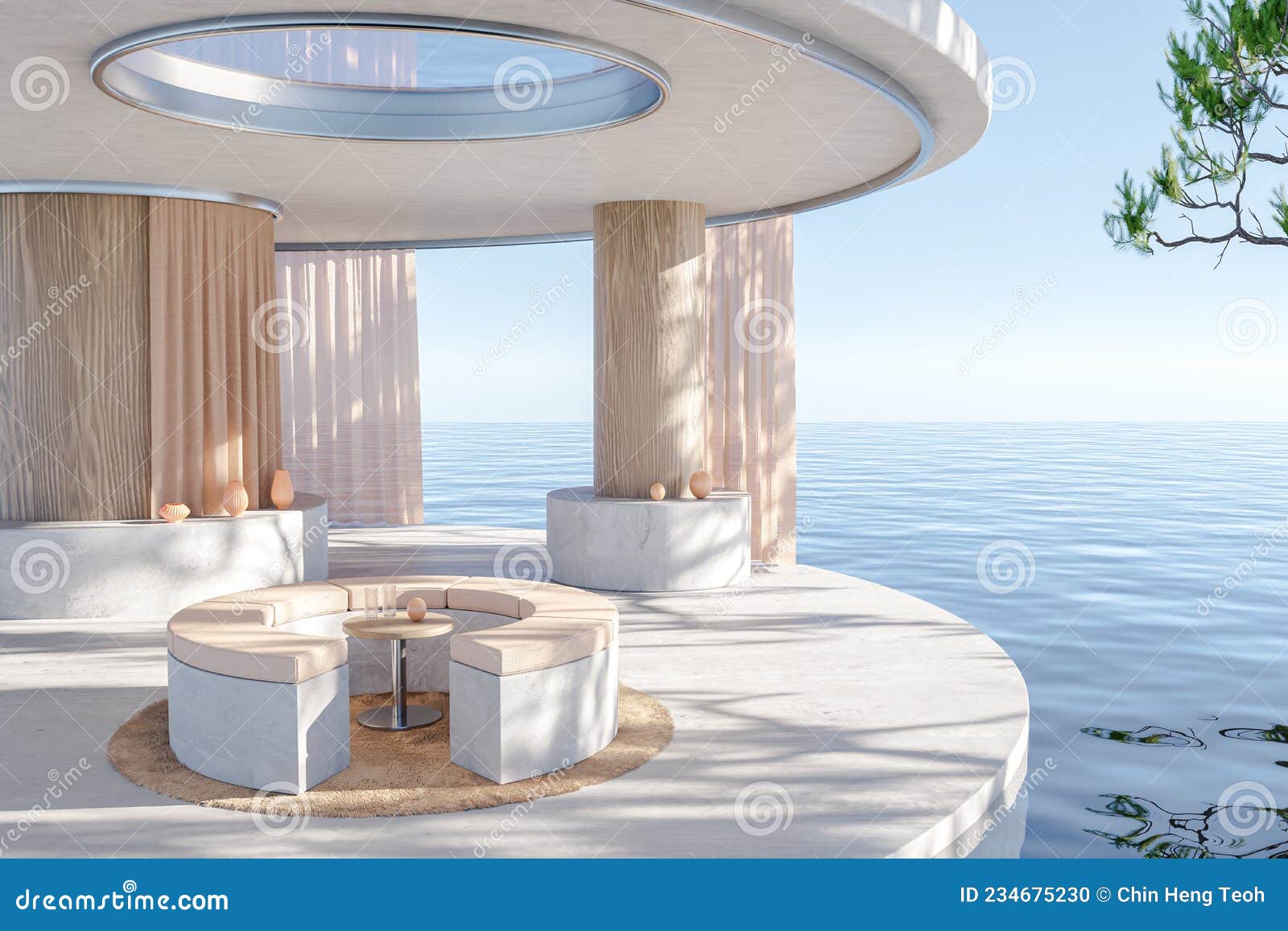 Creative Exclusive Sea View, Open Space Building Exterior Stock Photo ...