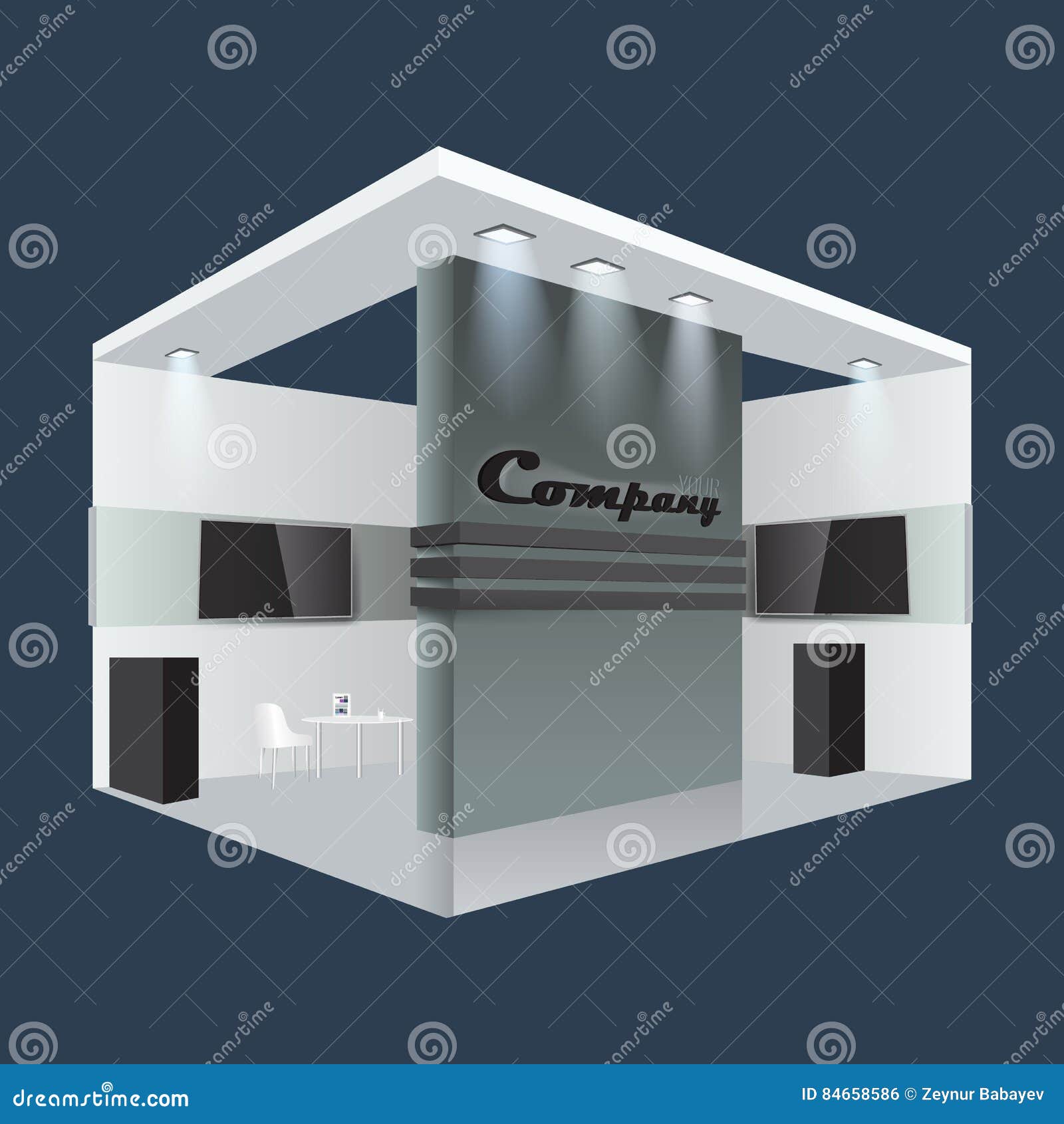 Creative Exhibition Stand Design. Booth Template. Corporate Identity ...