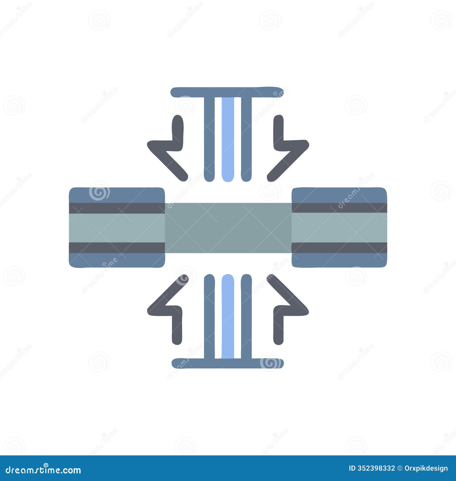 Expansion Joint Design For Flexibility In Construction Cartoon Vector ...