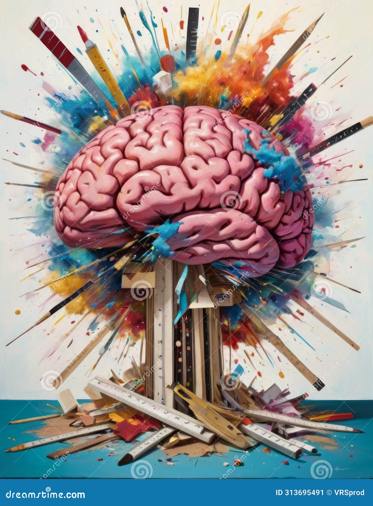 Creative Explosion of the Mind Stock Image - Image of conceptual, brain ...