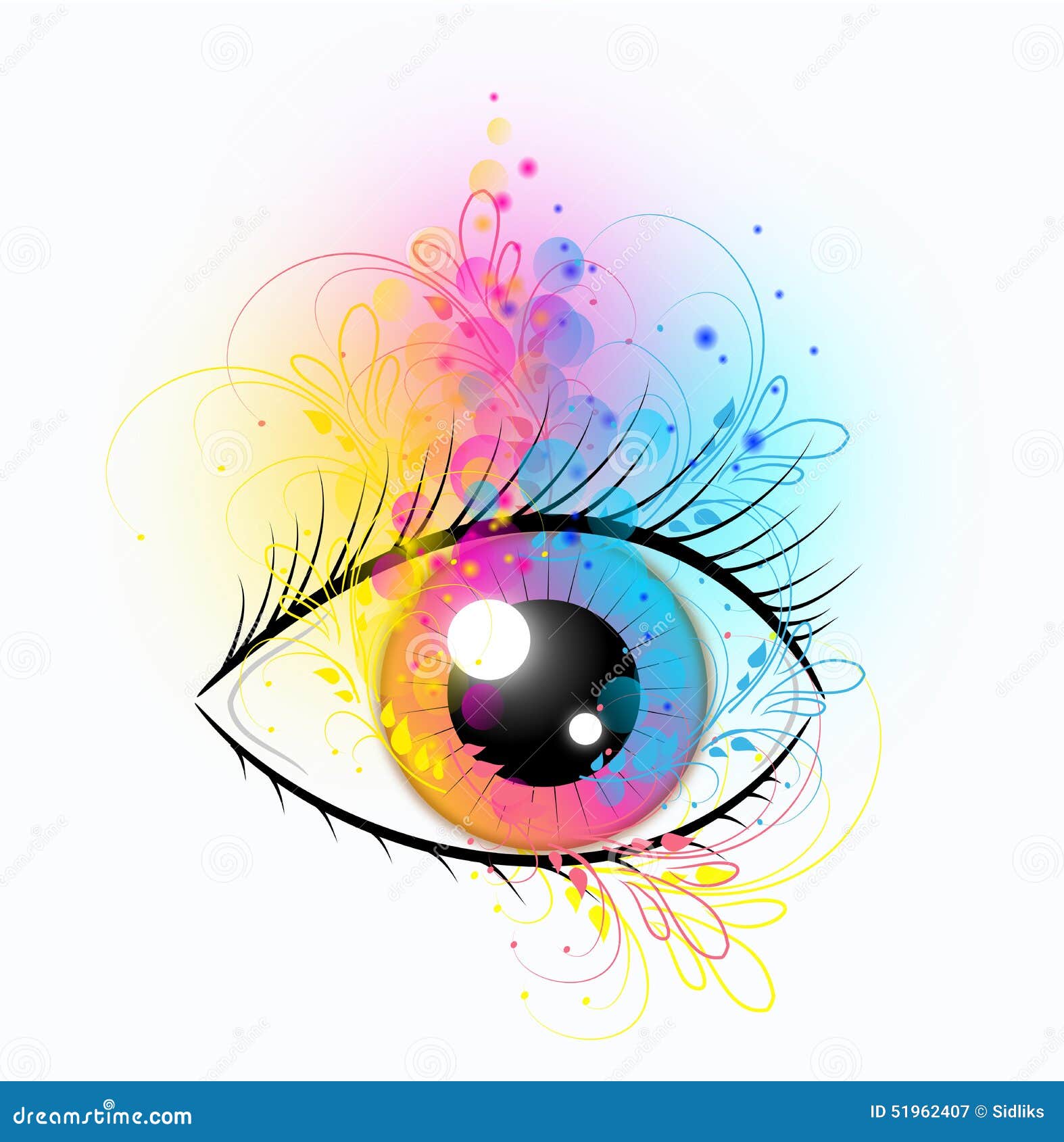 Creative eye stock illustration. Illustration of lash - 51962407