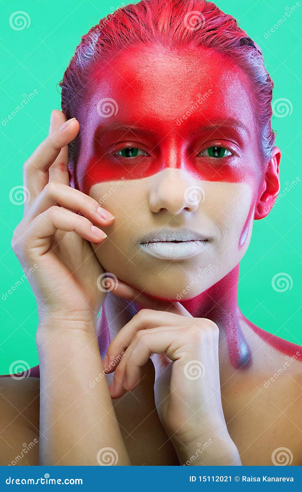 Creative face-art stock image. Image of girl, human, creative - 15112021