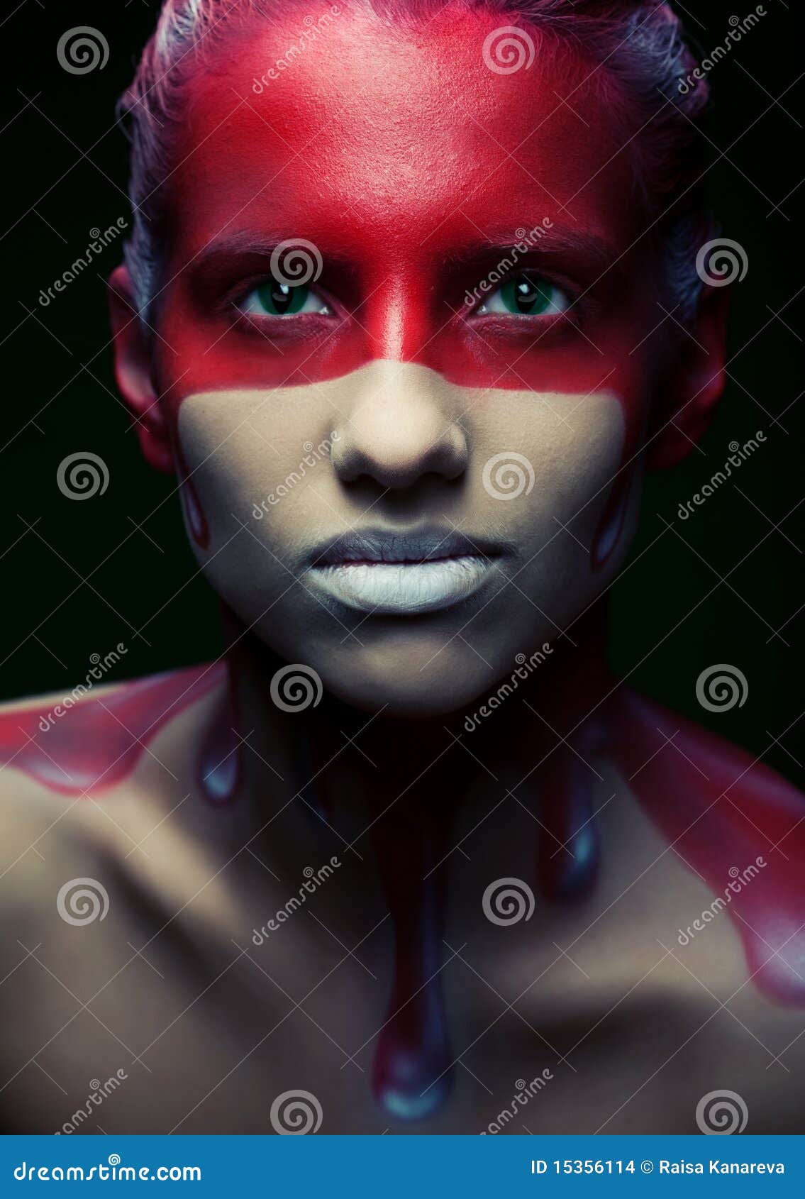 Creative face-art stock photo. Image of female, cosmetics - 15356114
