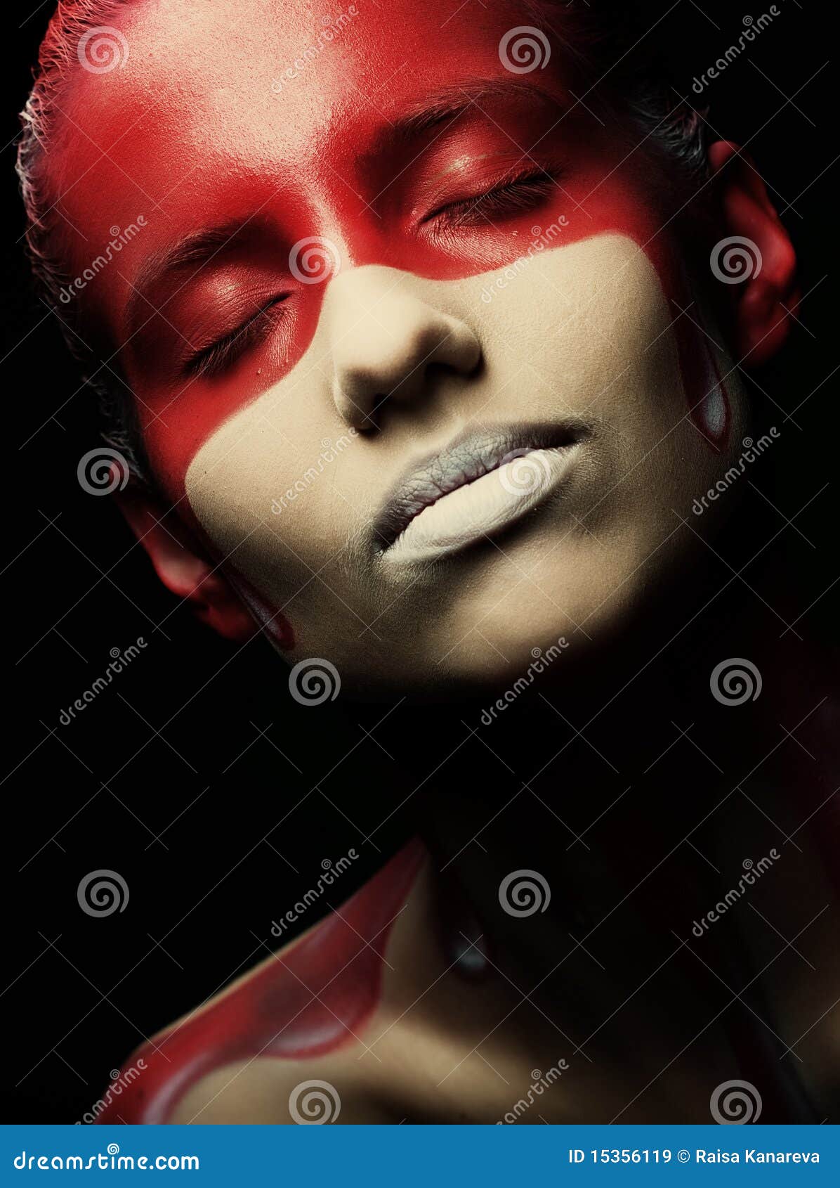 Creative face-art stock image. Image of mysterious, creative - 15356119