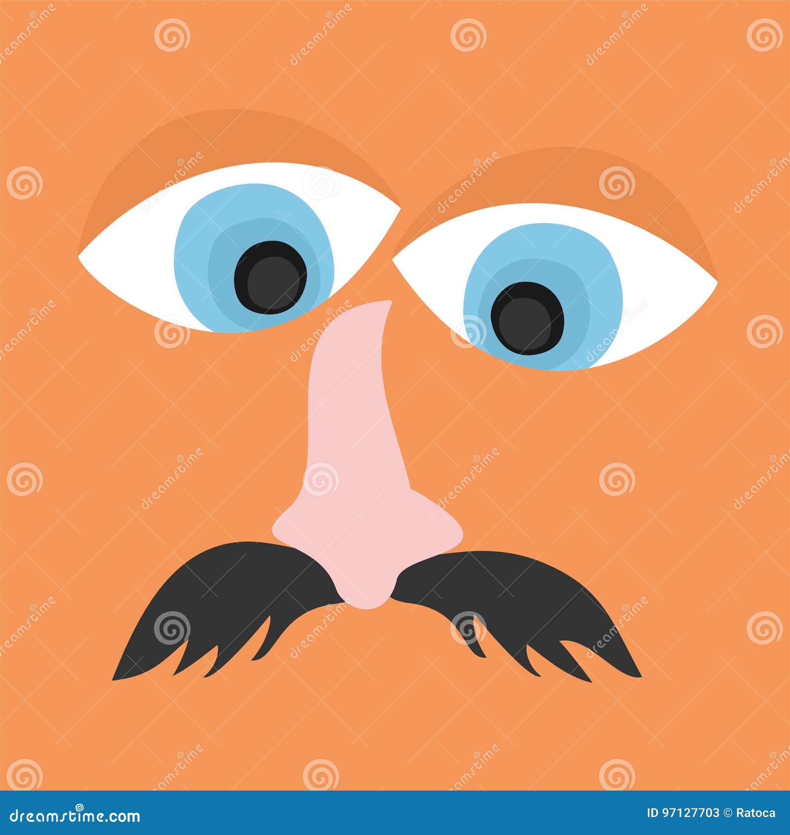 Creative face draw stock vector. Illustration of abstract - 97127703
