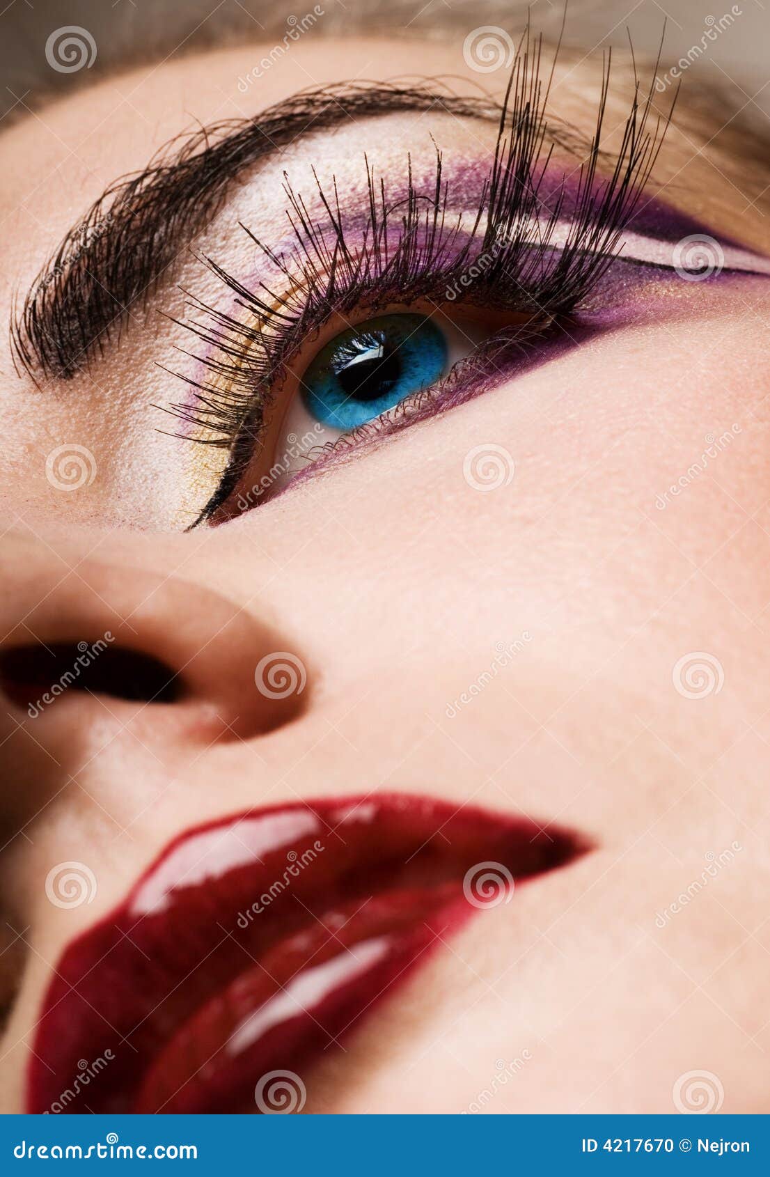 Creative face paint stock photo. Image of close, colored - 4217670