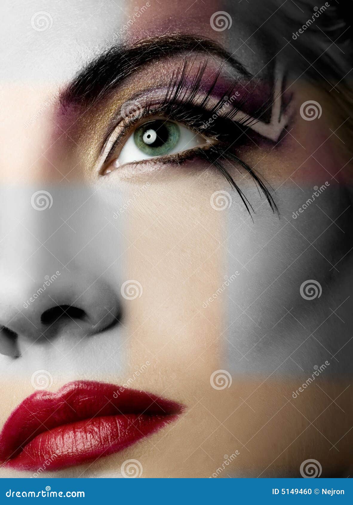 Creative face paint stock photo. Image of female, girl - 5149460