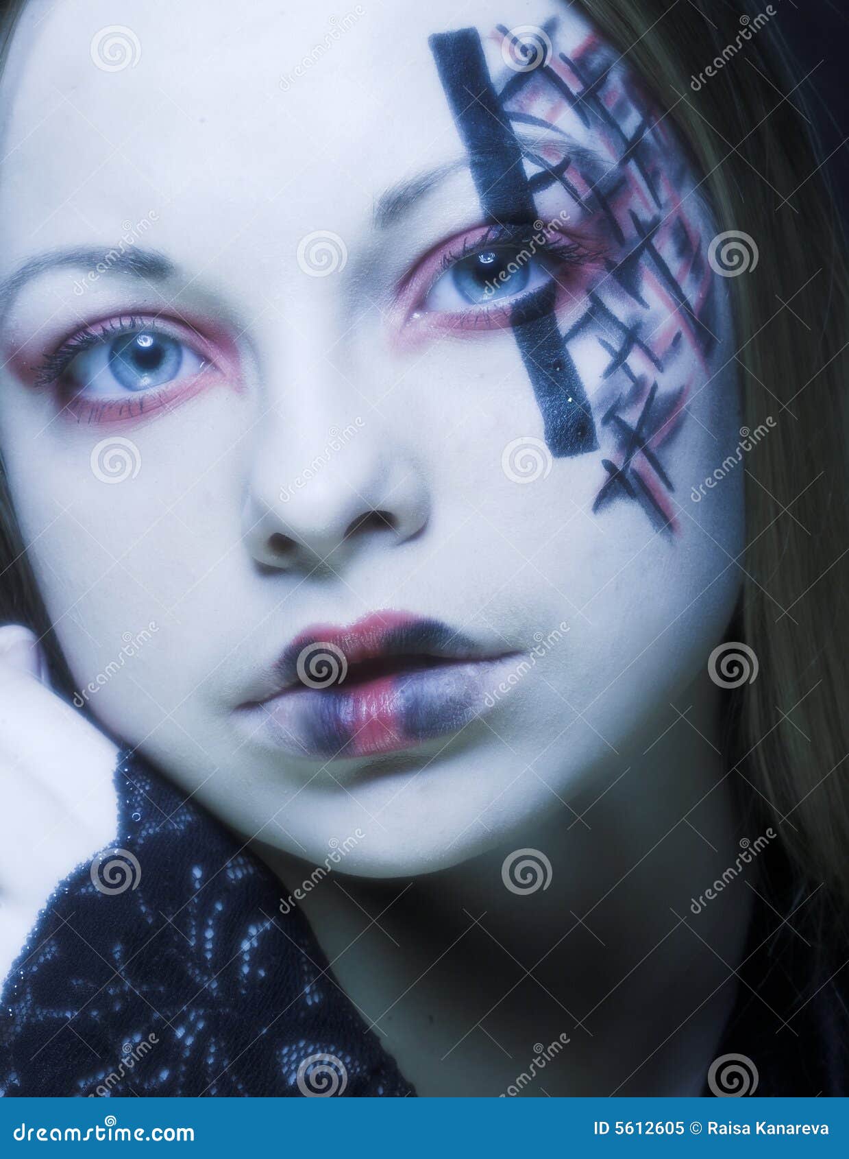 Creative face paint stock image. Image of fashion, human - 5612605