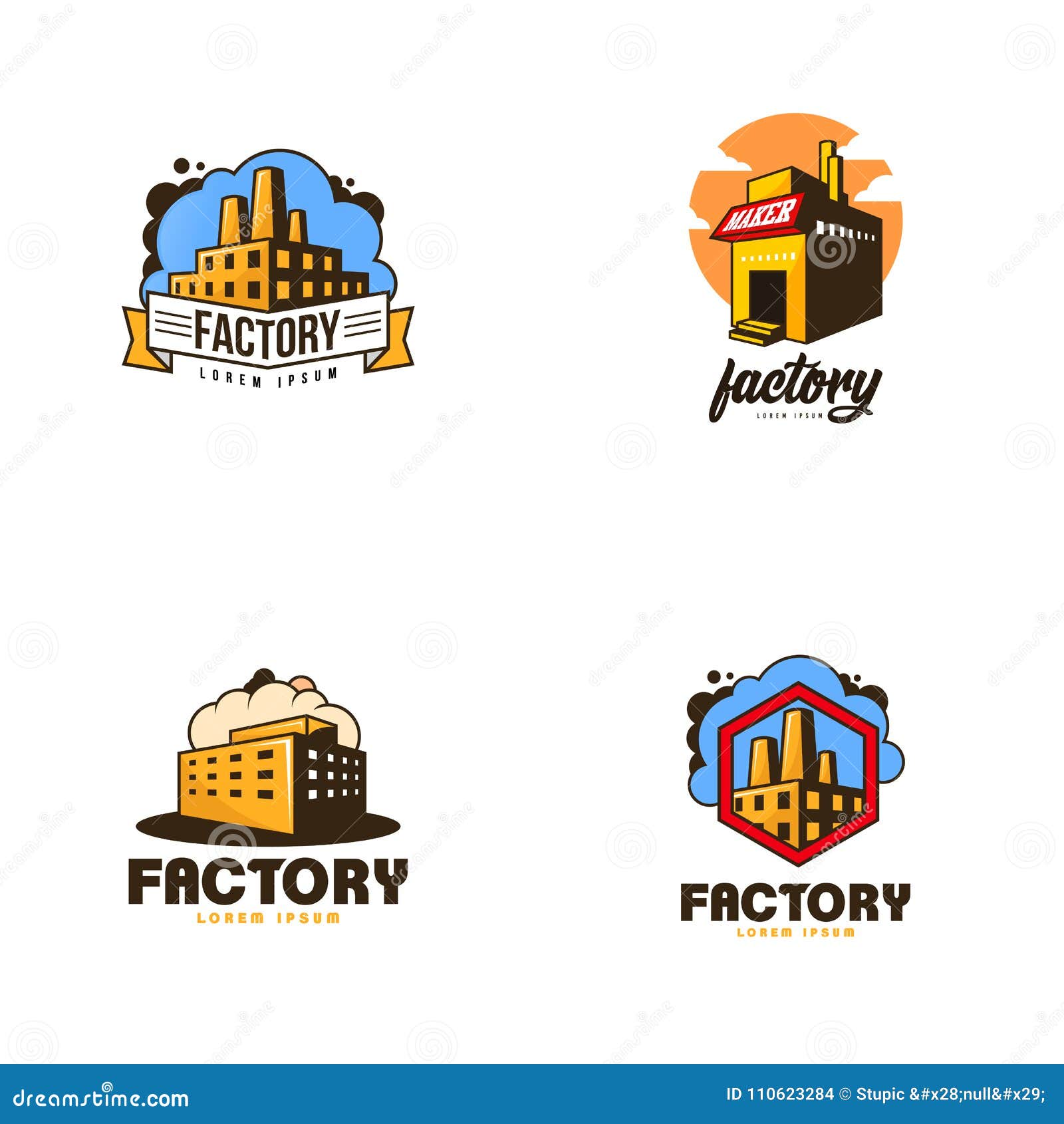 Creative Factory Logo Vector Art Logo Stock Illustration - Illustration ...