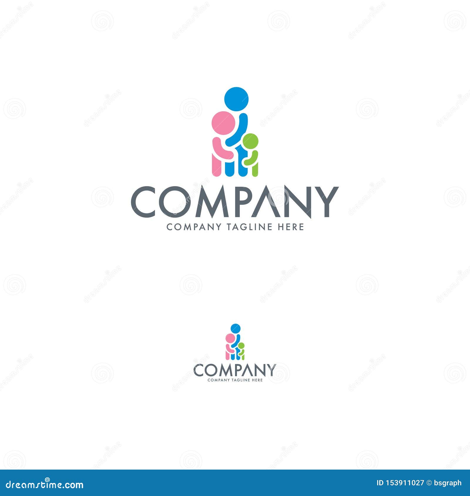 Creative Family Logo Design Template Stock Vector - Illustration of ...