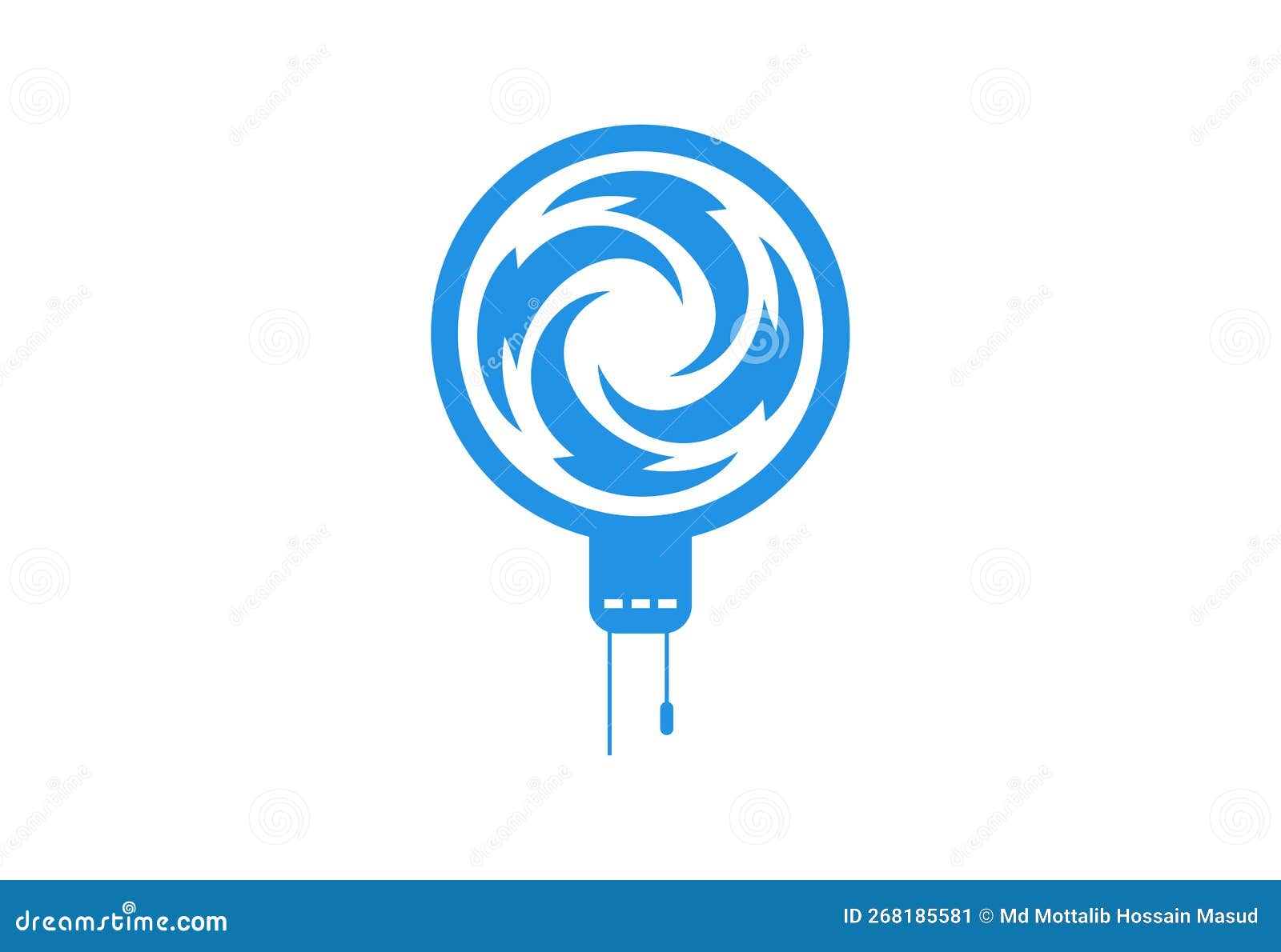 Creative Fan Logo Design, Vector Illustration Stock Illustration ...