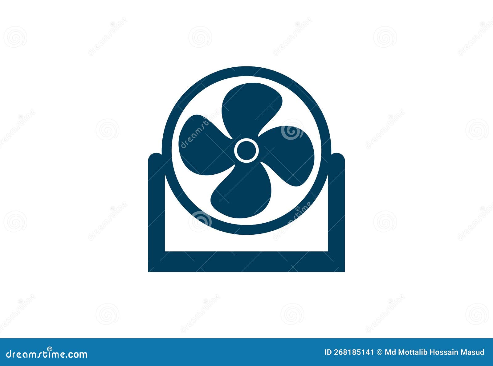 Creative Fan Logo Design, Vector Illustration Stock Illustration ...