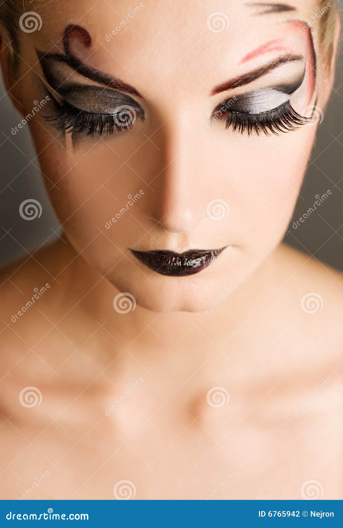 Creative fashion make-up stock photo. Image of body, fashion - 6765942